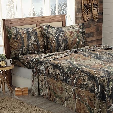 Amazon.com: Realtree Max-5 Camouflage Bed Sheets - 4 Piece Camo Bedding ...