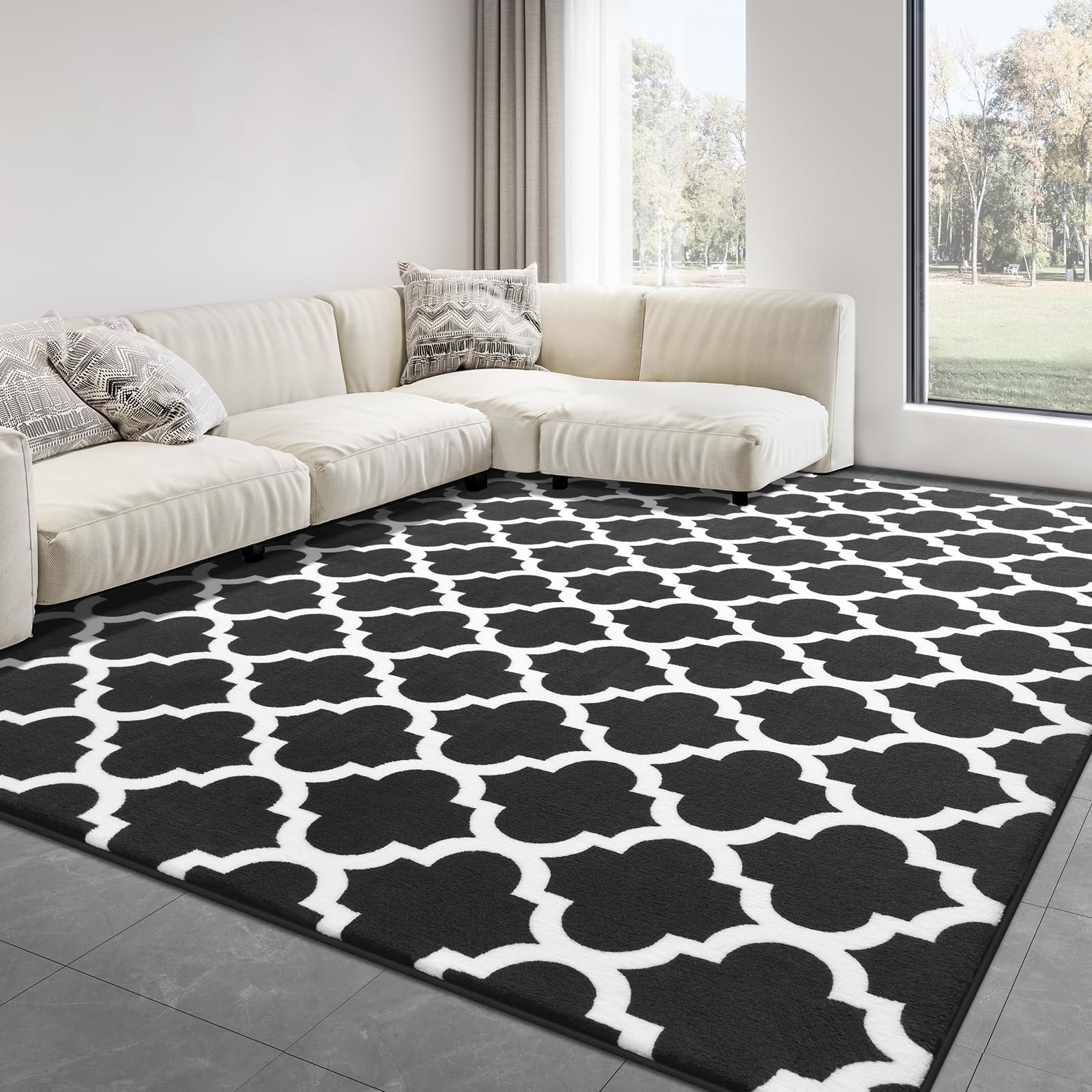 Amazon.com: Large Geometric Modern Area Rug for Living Room Bedroom ...