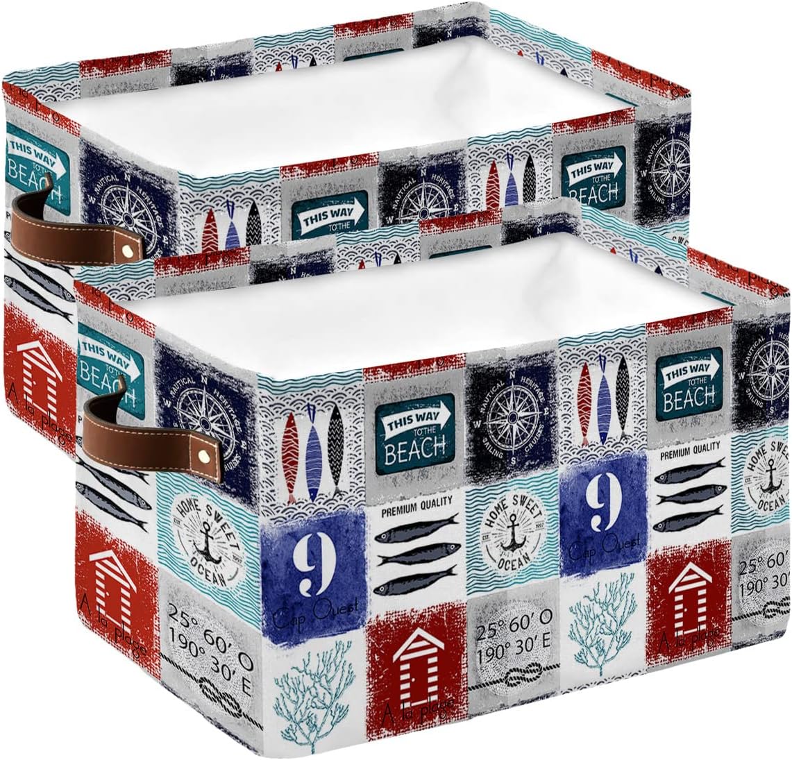 Amazon.com: Ocean Anchor Storage Bins with Handles - Waterproof Fabric ...