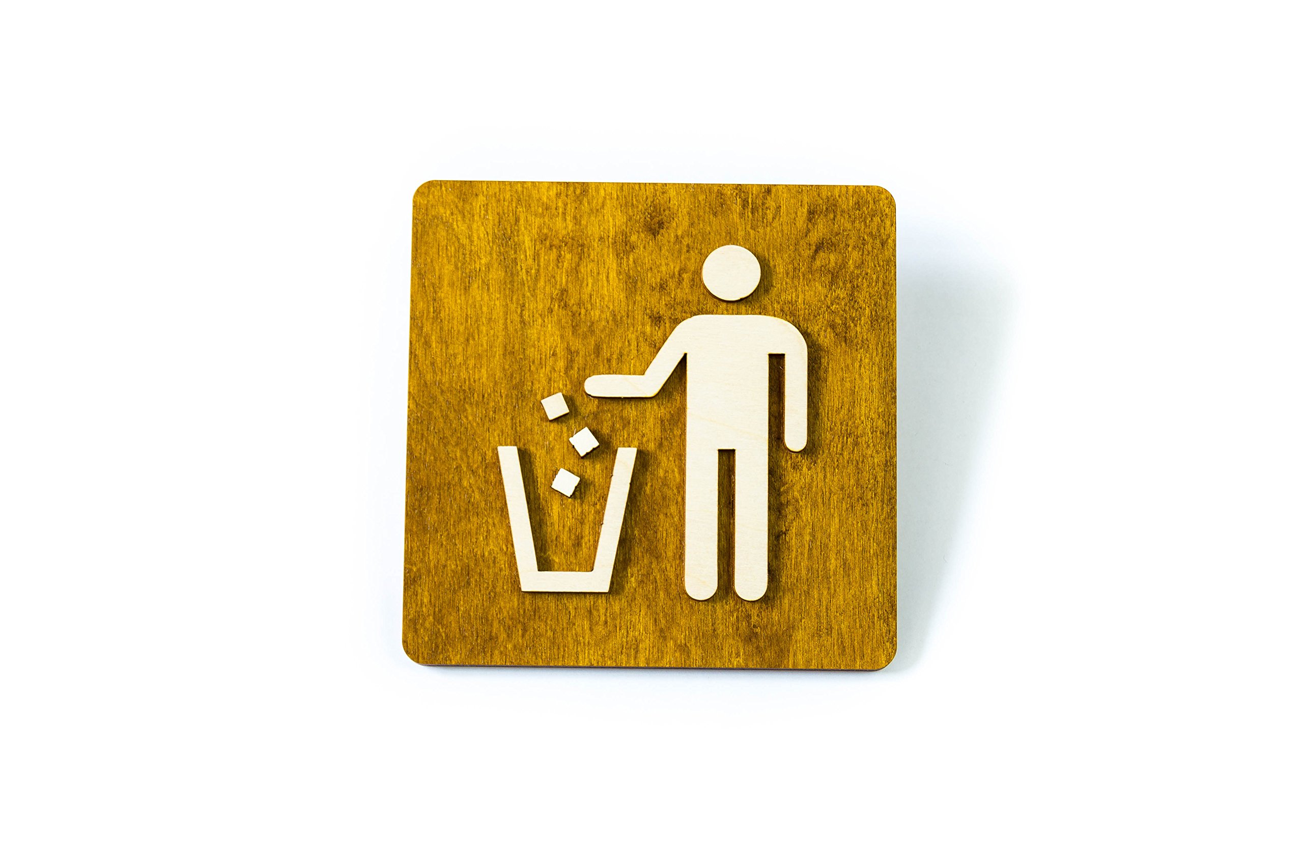 Trash Bin Garbage Door Sign Wc Sign Restroom Door Sign | Desertcart Kenya