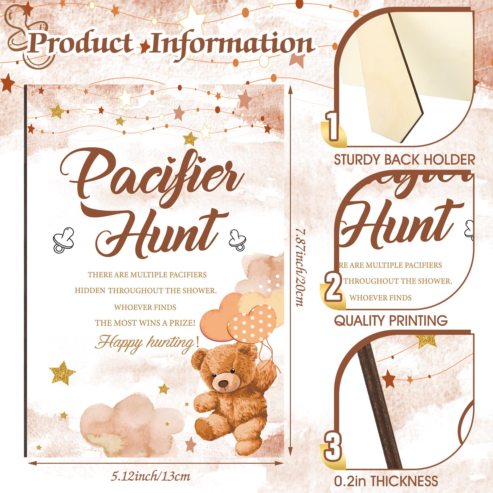 Snapklik.com : Thyle 51 Pcs Pacifier Hunt Baby Shower Games Include ...