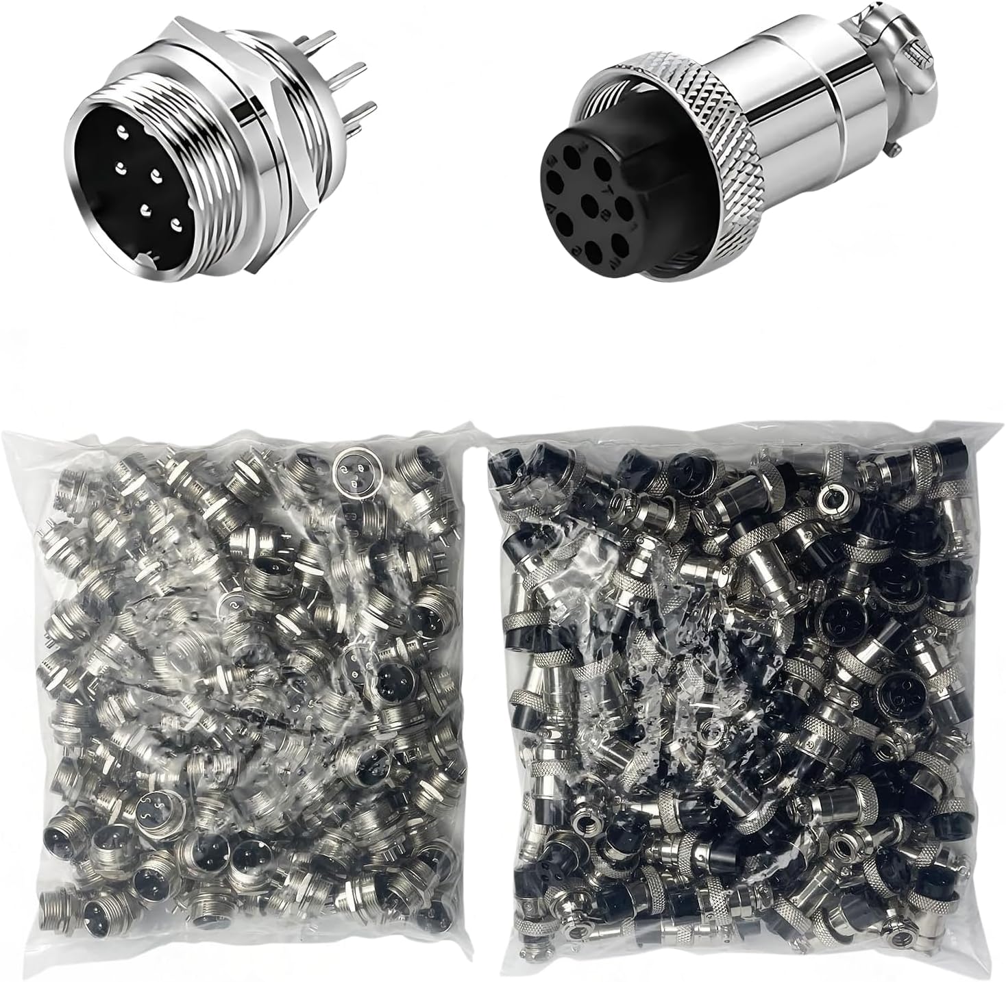 Amazon.com: 100 Sets GX16 Aviation Circular Connectors, 2-10 Pin ...