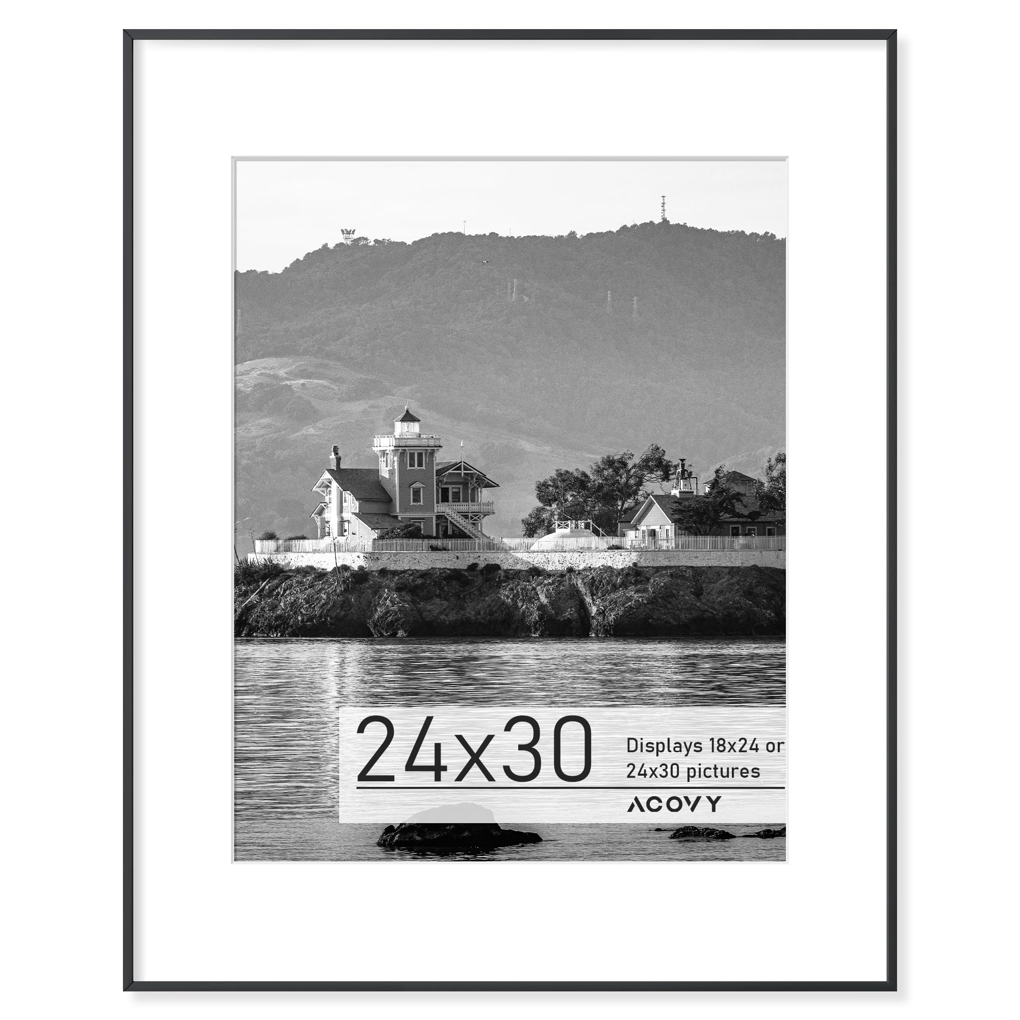 Amazon.com - Acovy 24x30 Poster Frame, 24x30 Frame with Mat for 18x24 ...