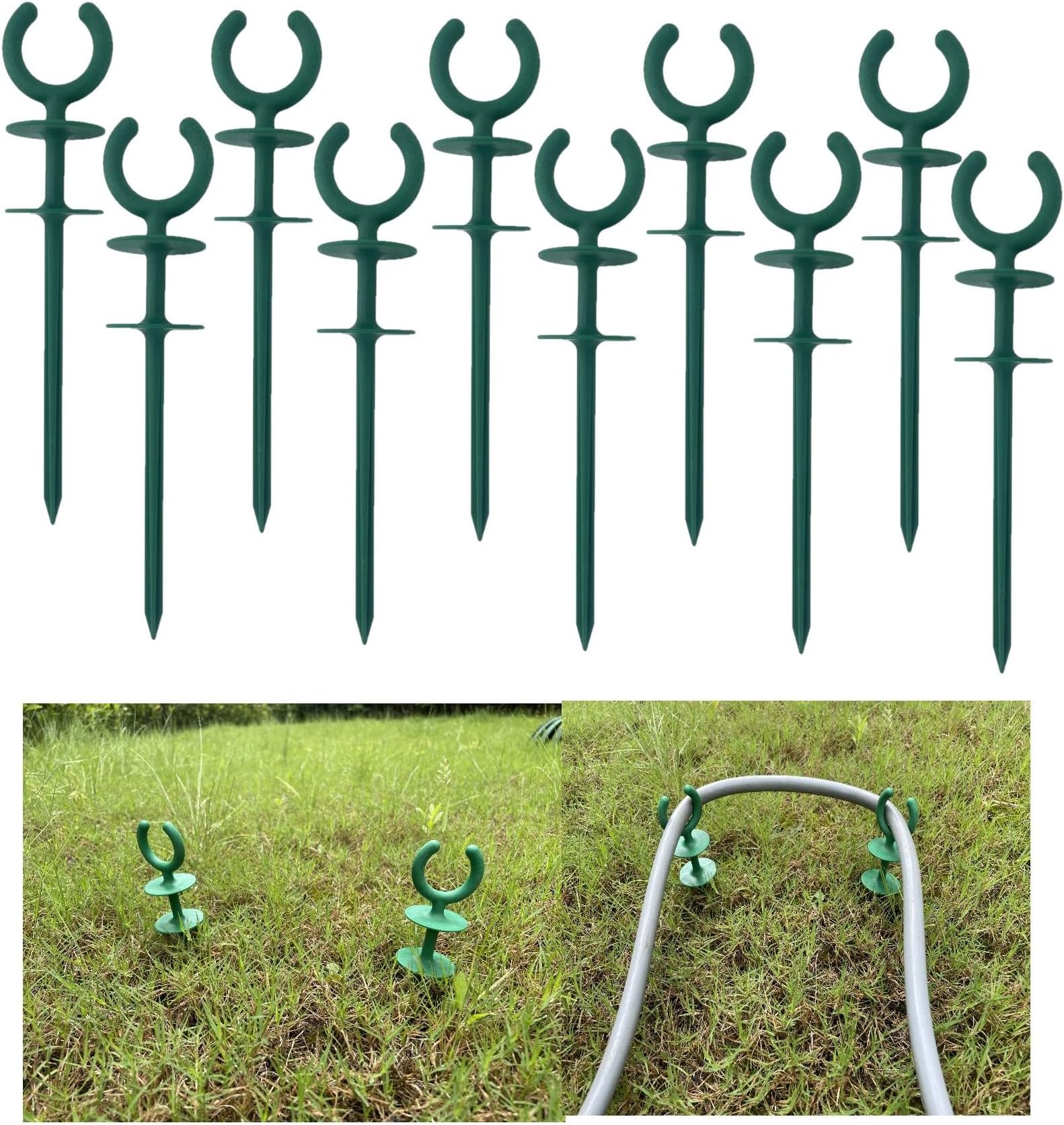 Amazon.com: WIBBLESOX 10 Pcs Green Garden Hose Guide Stakes holiday ...