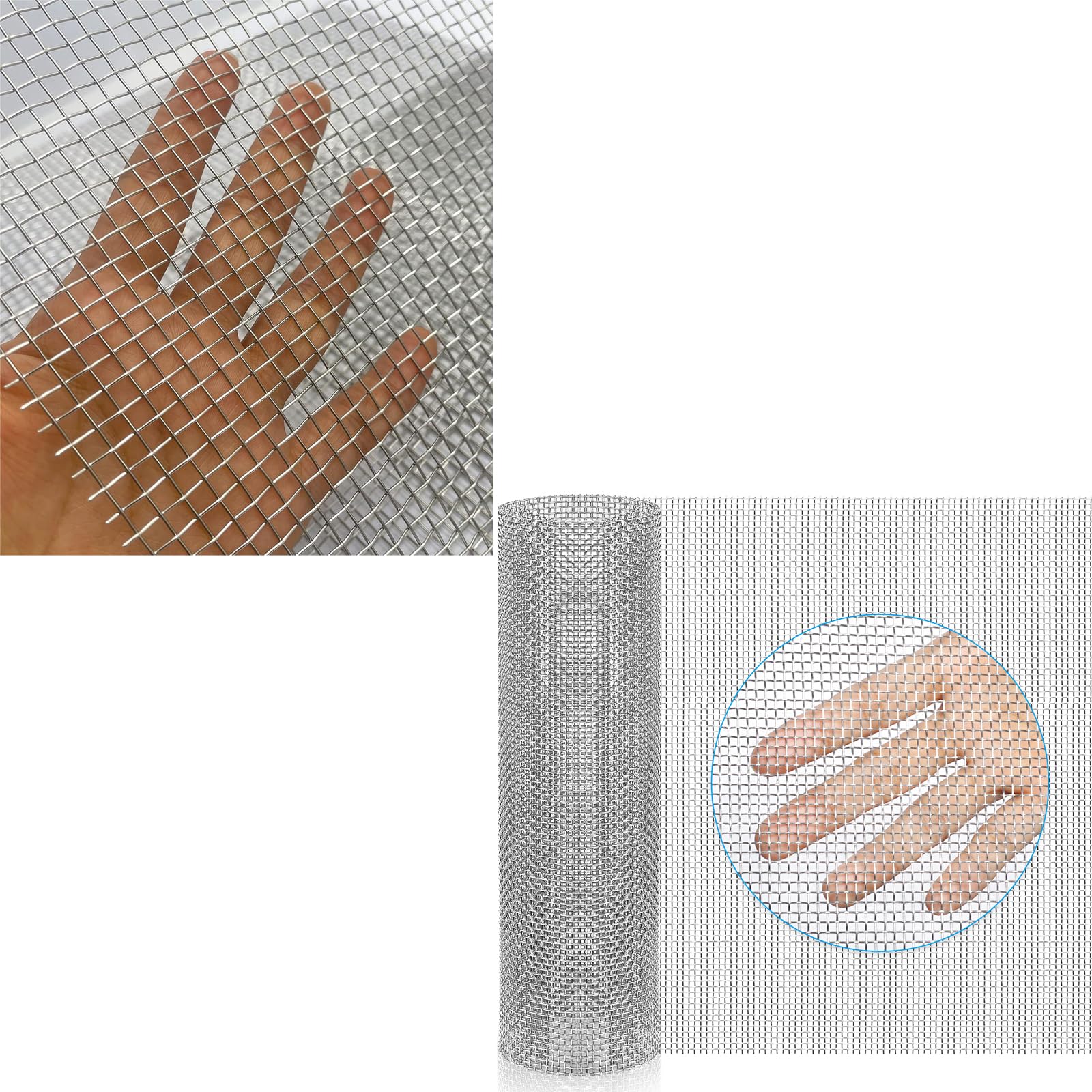 Amazon.com: Valchoose 304 Stainless Steel Mesh Screen11"X24", 12” X 24 ...