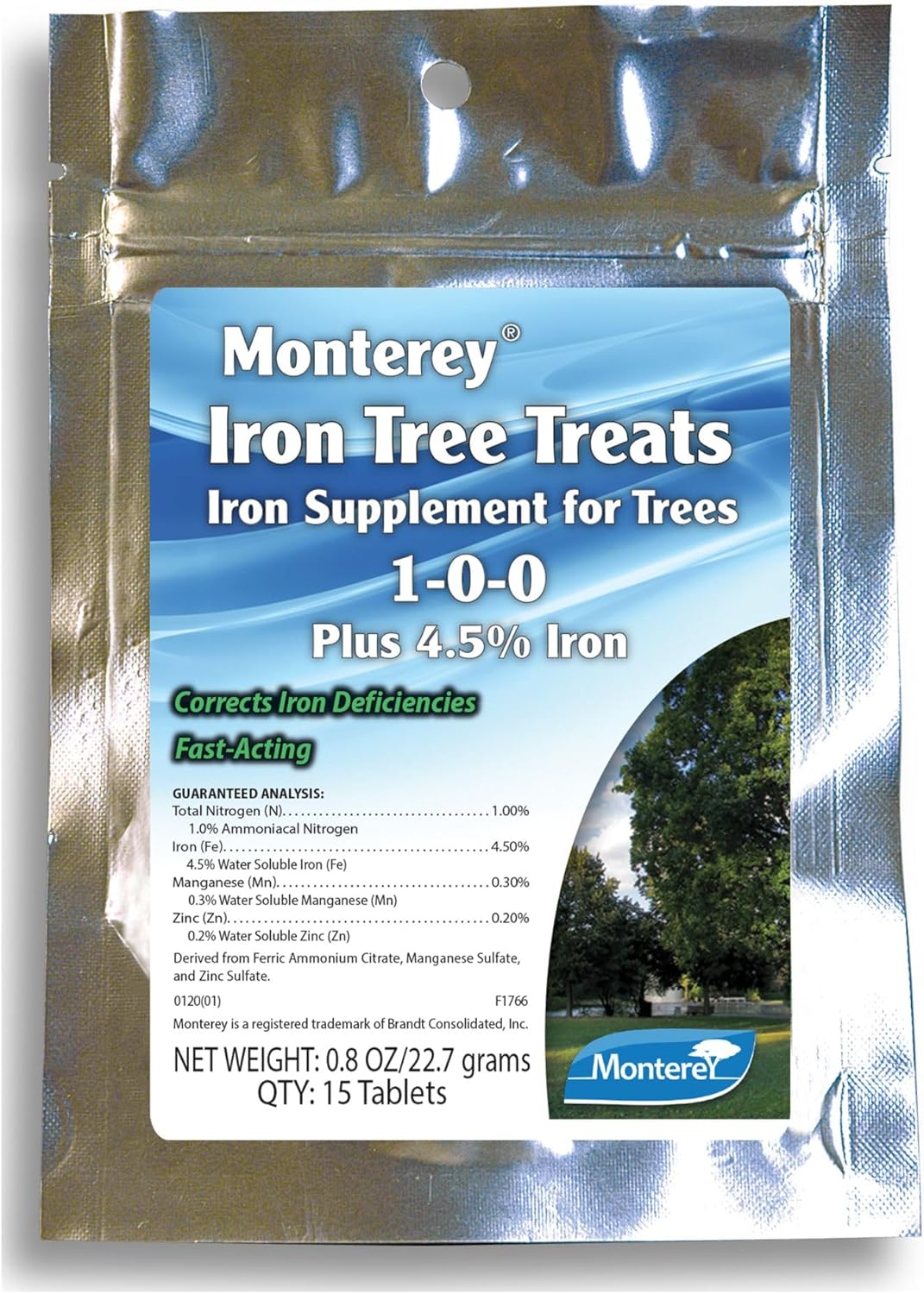 Amazon.com : Monterey Iron Tree Treats Iron Supplement for Trees 1-0-0 ...