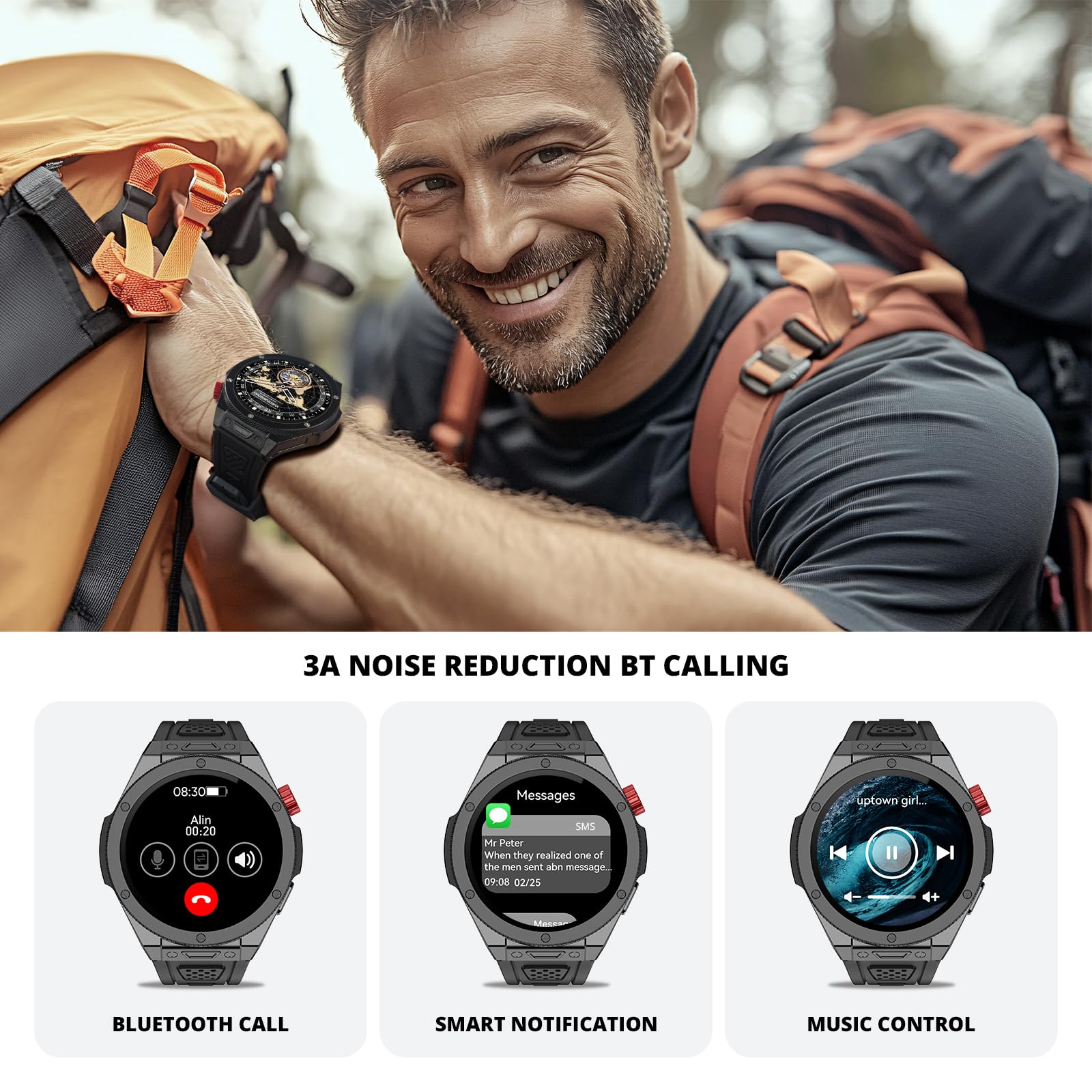 Snapklik.com : AIWR Cynex Smartwatch GPS, 5ATM Waterproof, 1.43” AMOLED ...