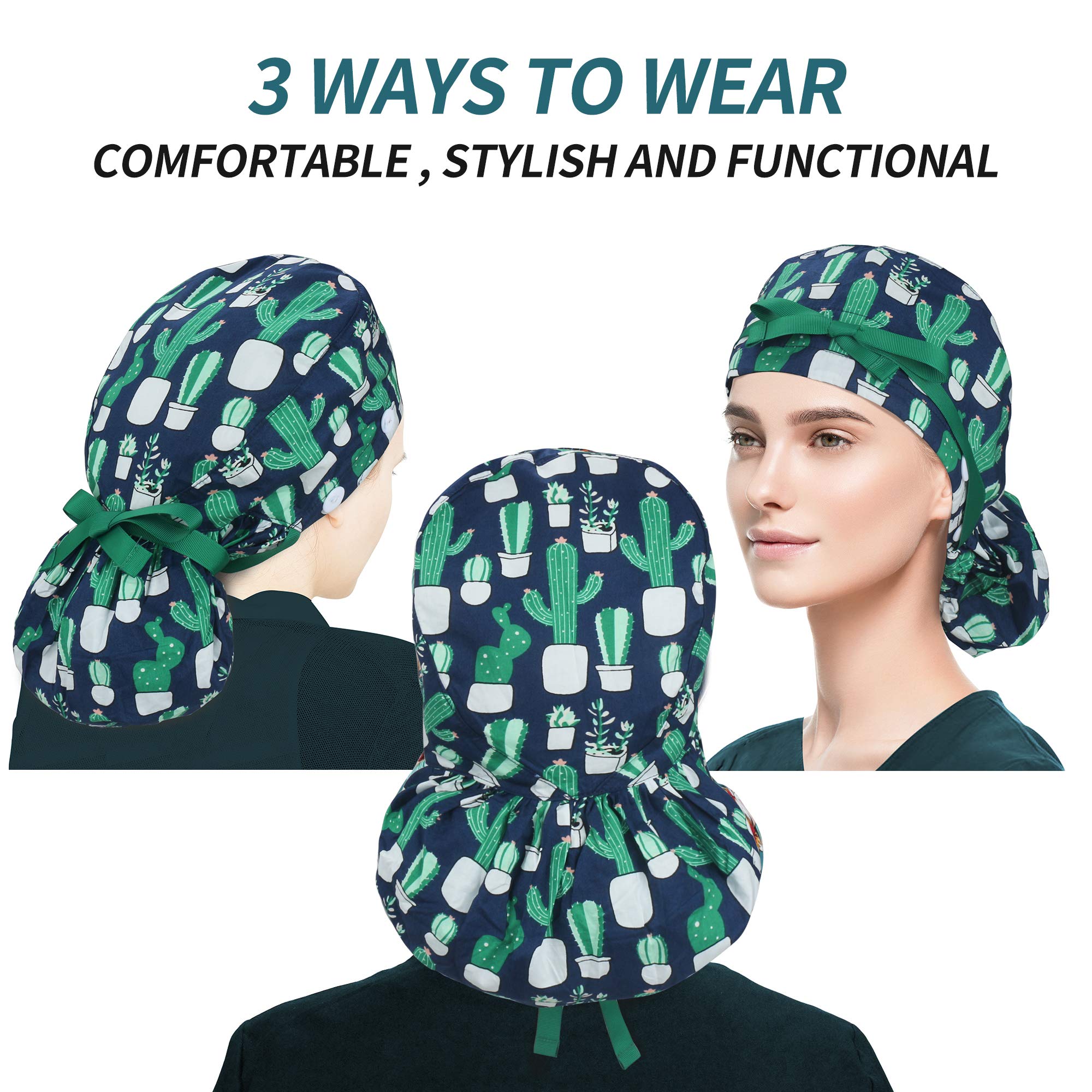 Snapklik.com : Scrub Caps For Women Surgical Caps Nurse Hat Functional ...