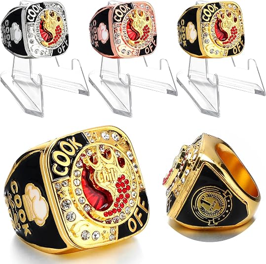 Amazon.com: Landical 3 Sets Chili Cookoff Trophy Ring 1st, 2nd, 3rd ...