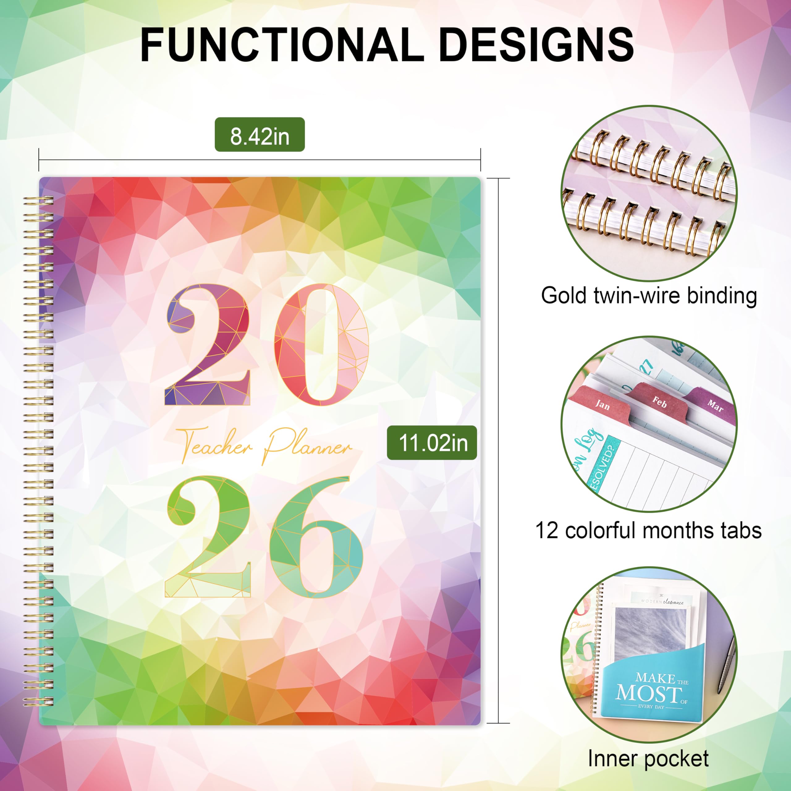 Snapklik.com : Teacher Planner 2026 - Teacher Lesson Planner 2026 ...