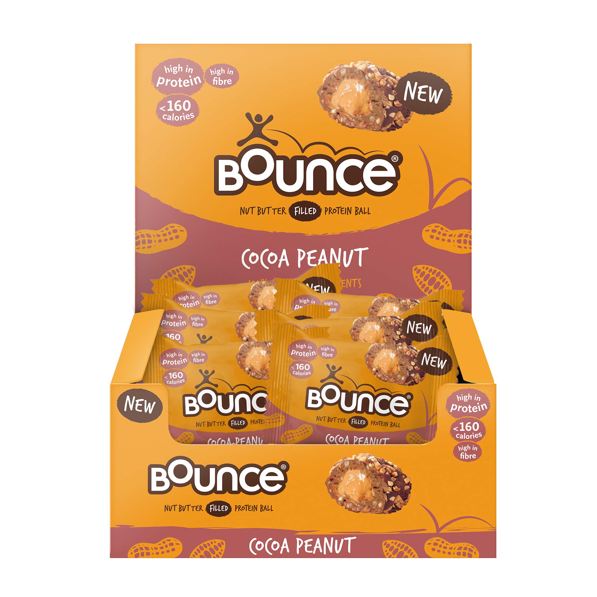 Bounce Protein Cocoa Peanut Balls, Filled With A Nut Butter Centre ...