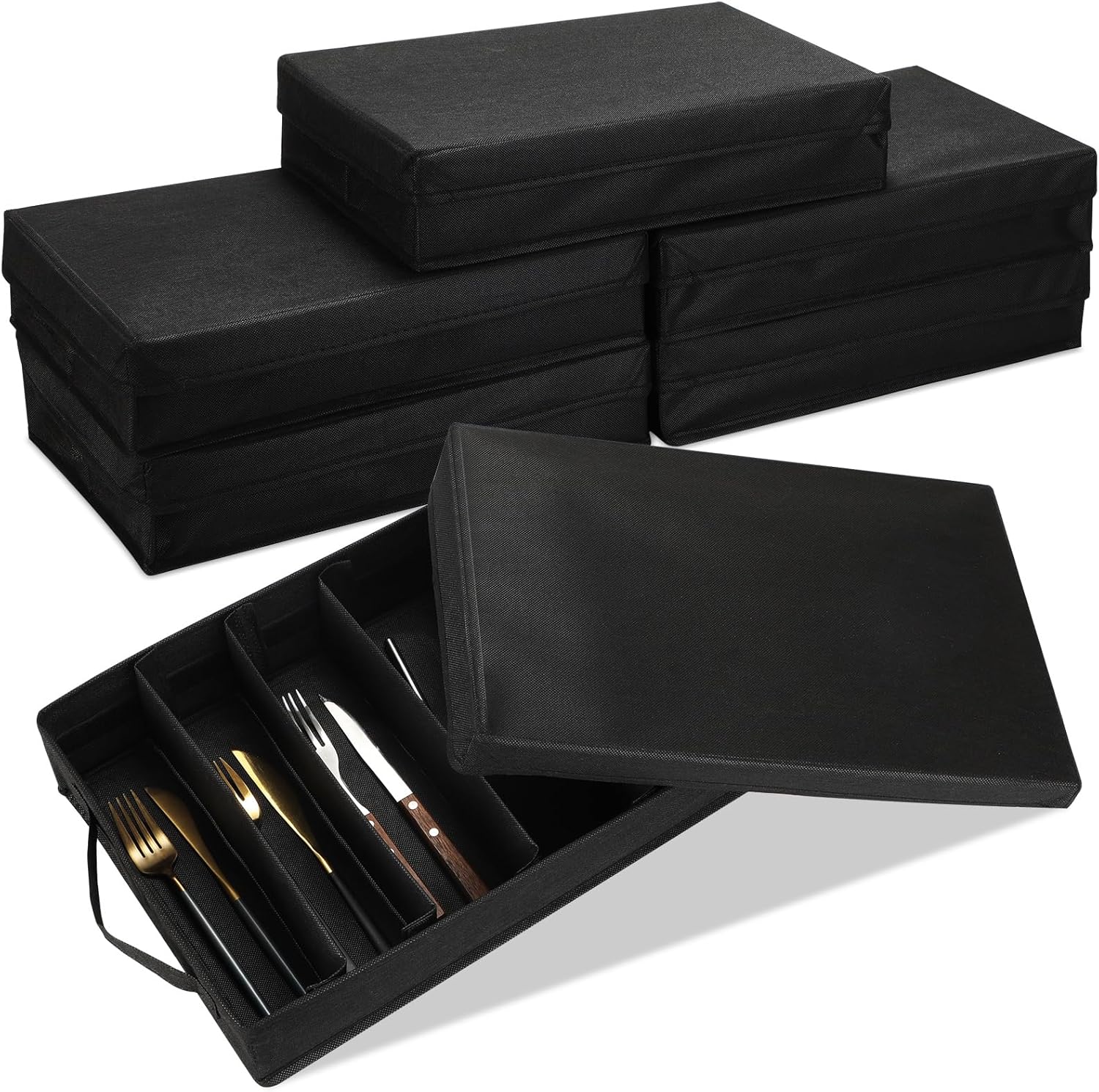 Amazon.com: Huwena 6 Pcs Tableware Cupware Storage Box Wine Glass ...