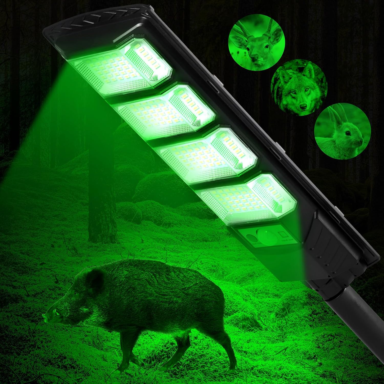 Amazon.com: Hog Lights for Night Hunting, 12000LM Solar Green Hunting ...