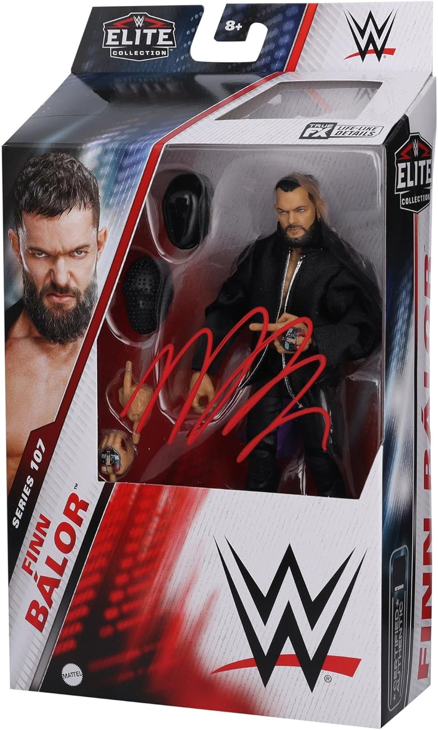 Finn Balor WWE Autographed Mattel Elite Series 107 Action Figure - Autographed Wrestling Cards ...