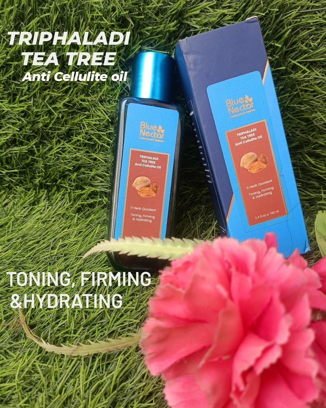 Blue Nectar Anti Cellulite Body Massage Oil with Triphala & Tea Tree ...