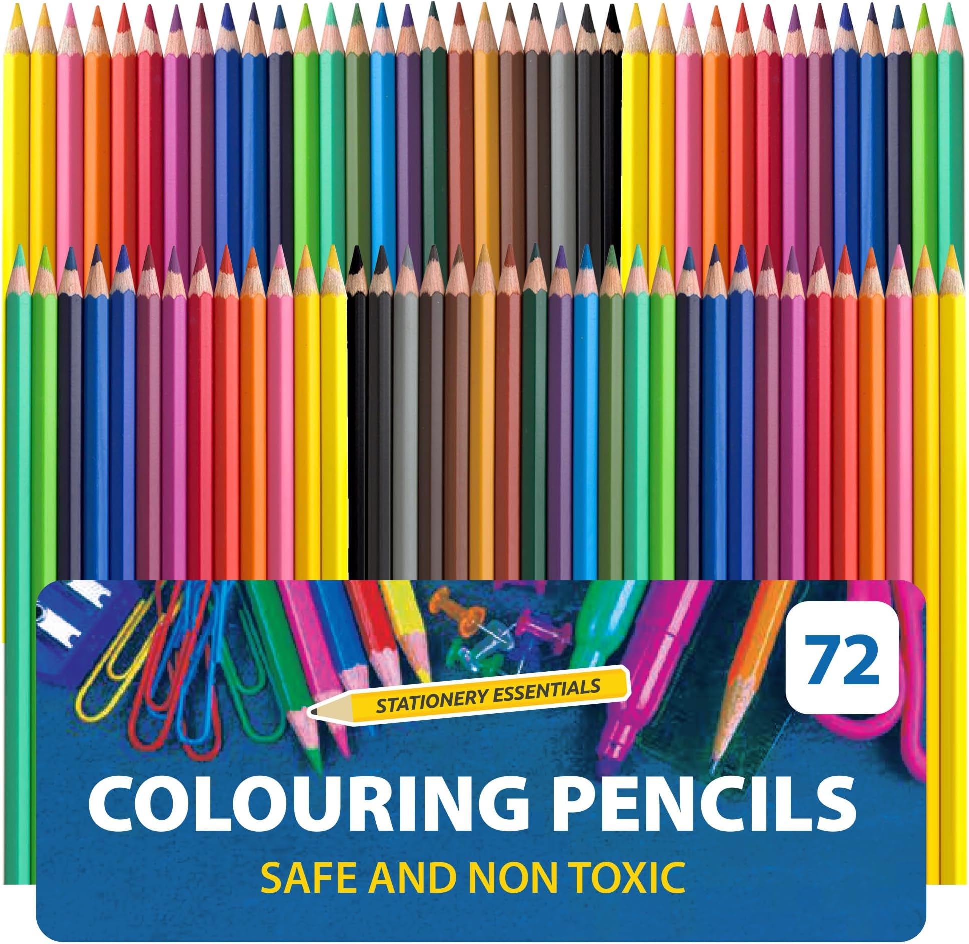 SOL 72 Colouring Pencils, Assorted Colouring Pencils for Children ...