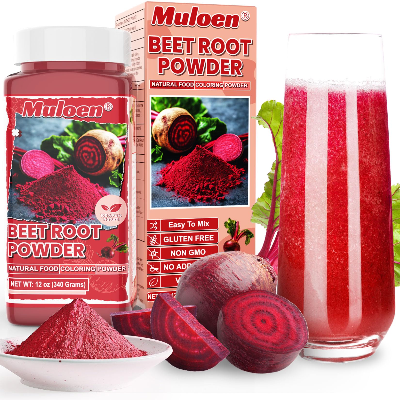 Amazon.com: Beet Root Powder - 14 oz Beet Juice Powder, High Concentrated Beetroot Powder ...