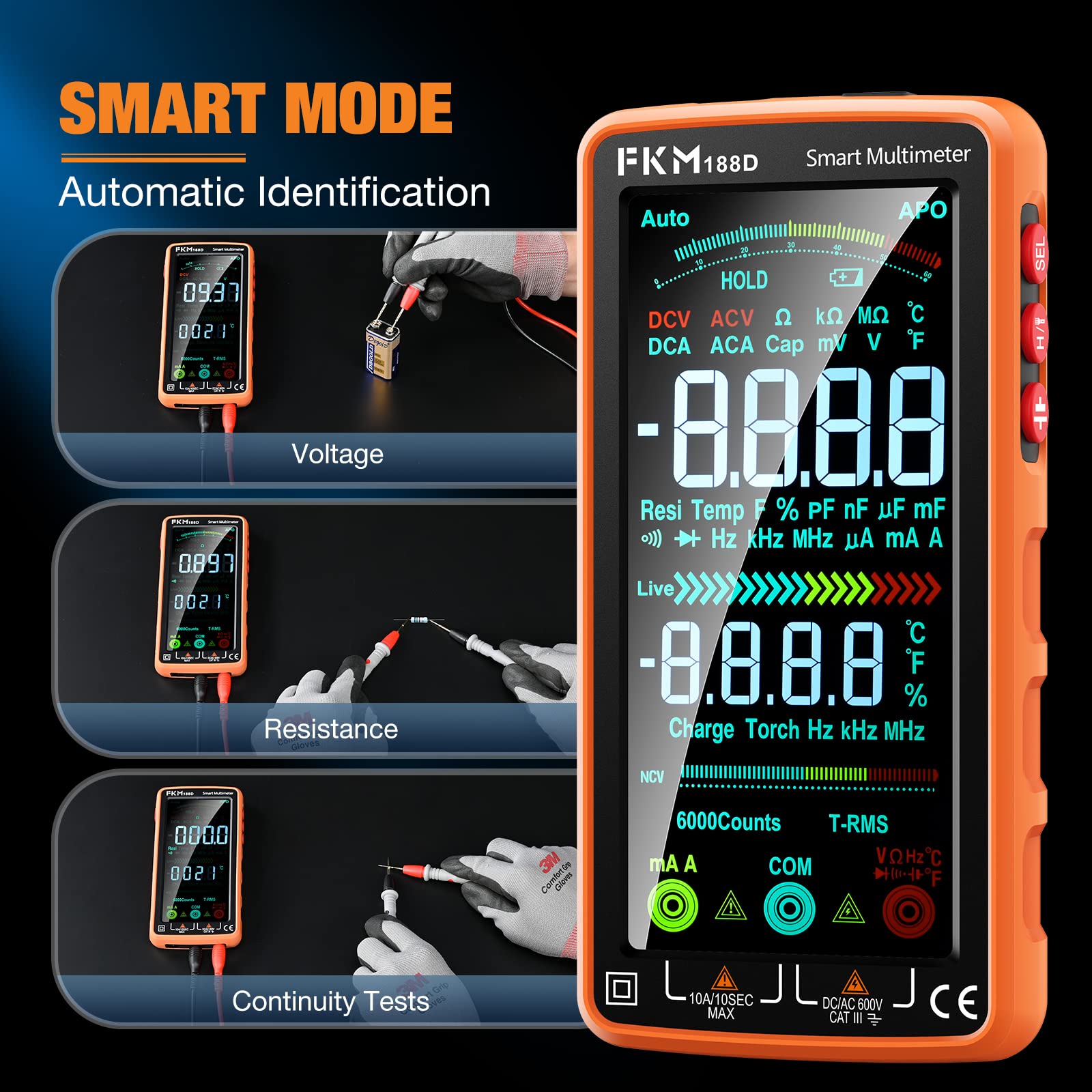 Snapklik.com : Digital Multimeter, FKM DC/AC Current Voltage Tester ...