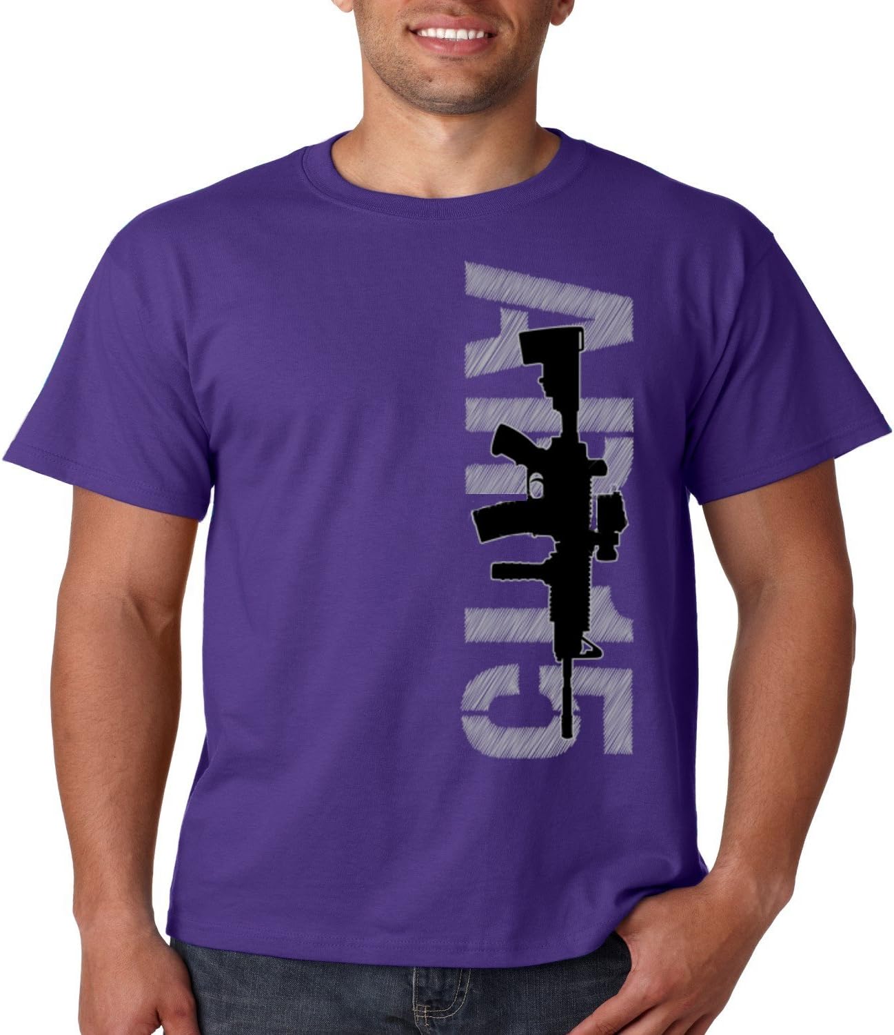 Amazon.com: Gun Control T Shirt AR-15 Rifle Mens 2nd Amendment Tee S ...