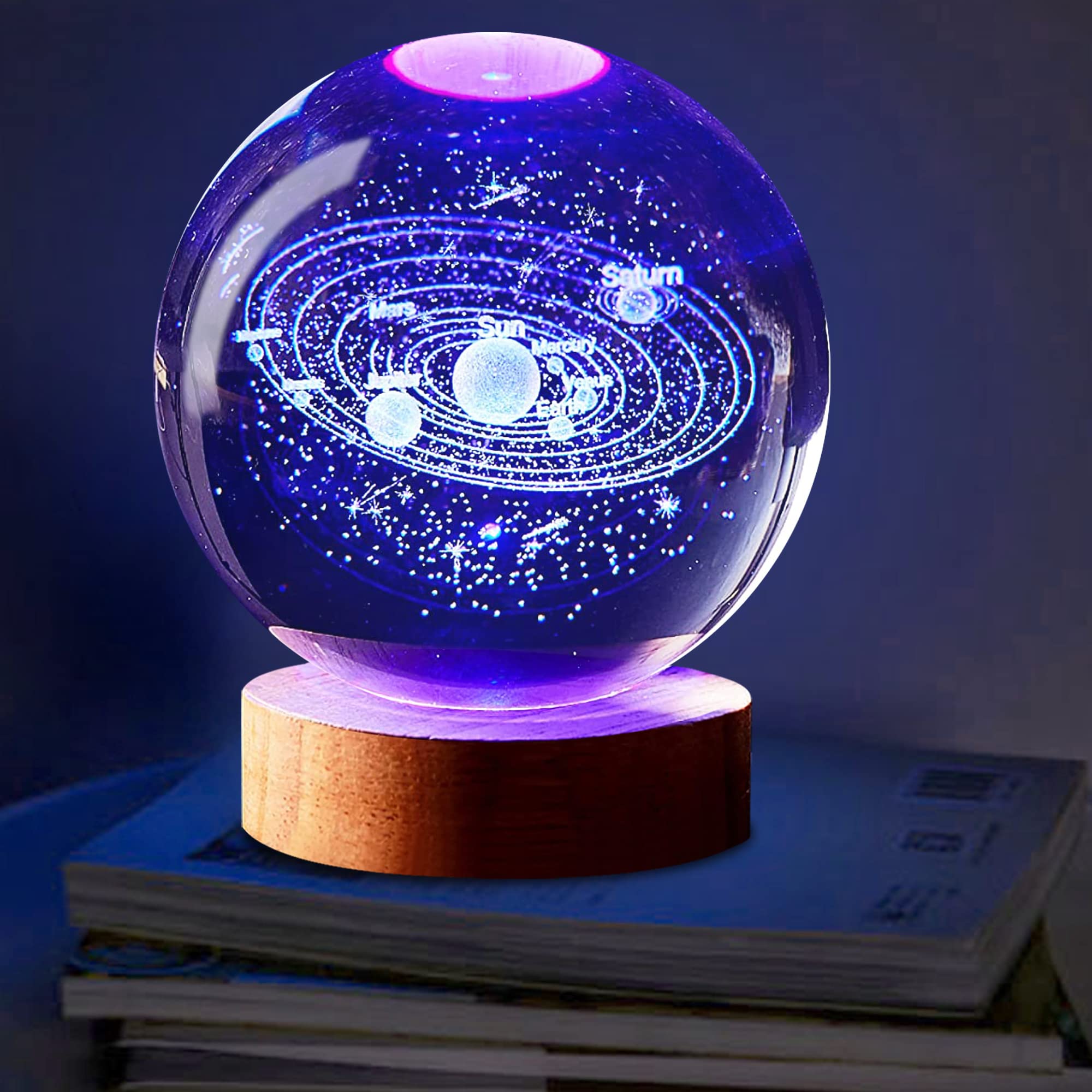 FULLOSUN Science Astronomy Model, Gift for Kids, Solar System Crystal ...