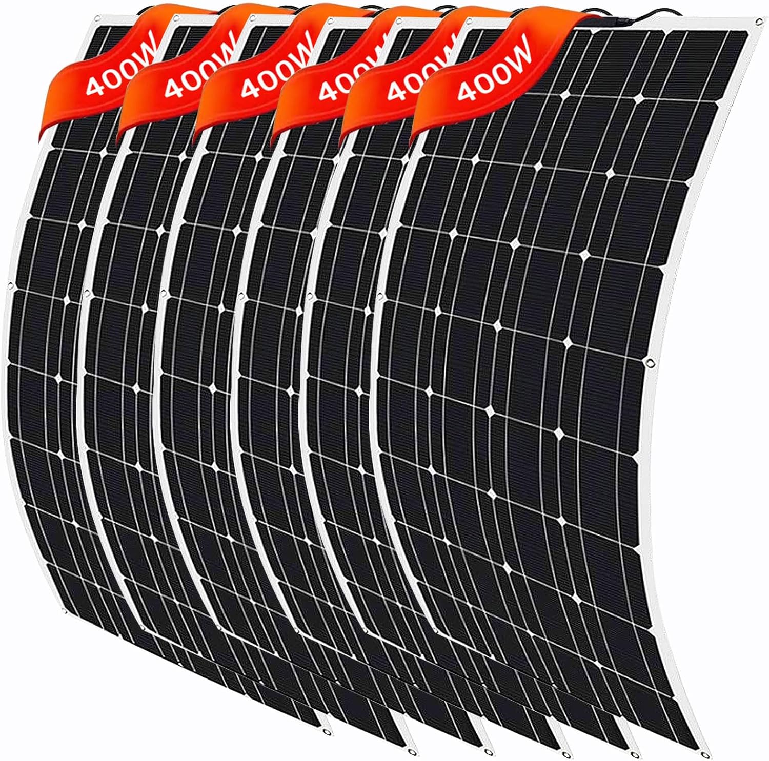Amazon.com : Flexible Solar Panel 2400W 24V/12V Monocrystalline ...