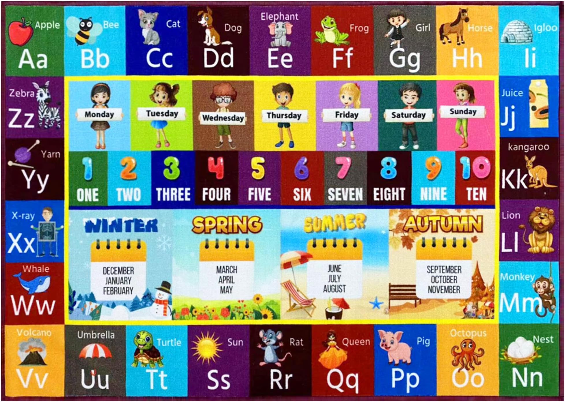 Amazon.com: Sign Language Premium Rug Area Rug for Living Dinning Room ...