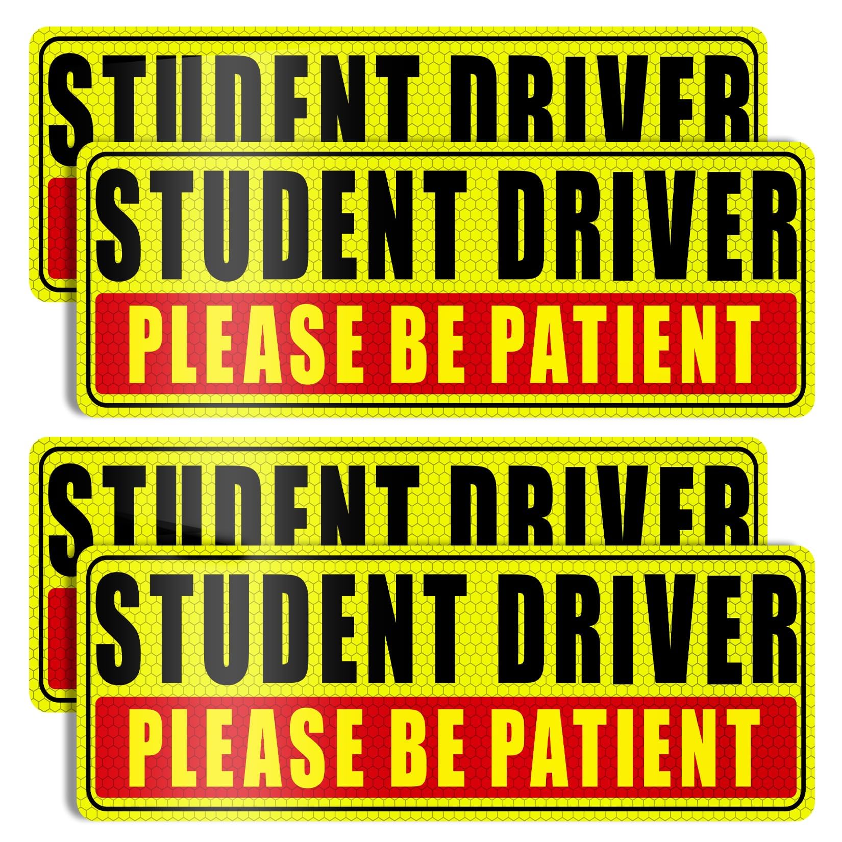 Amazon.com: Sukh 4 Pcs Student Driver Magnet for Car - Be Patient ...
