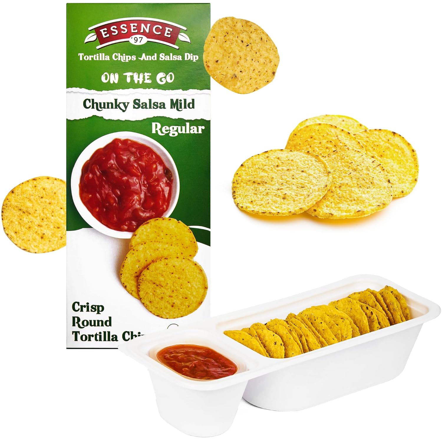 Amazon.com: Essence 97 Tortilla Chips Variety Pack with Salsa Dip - Non ...
