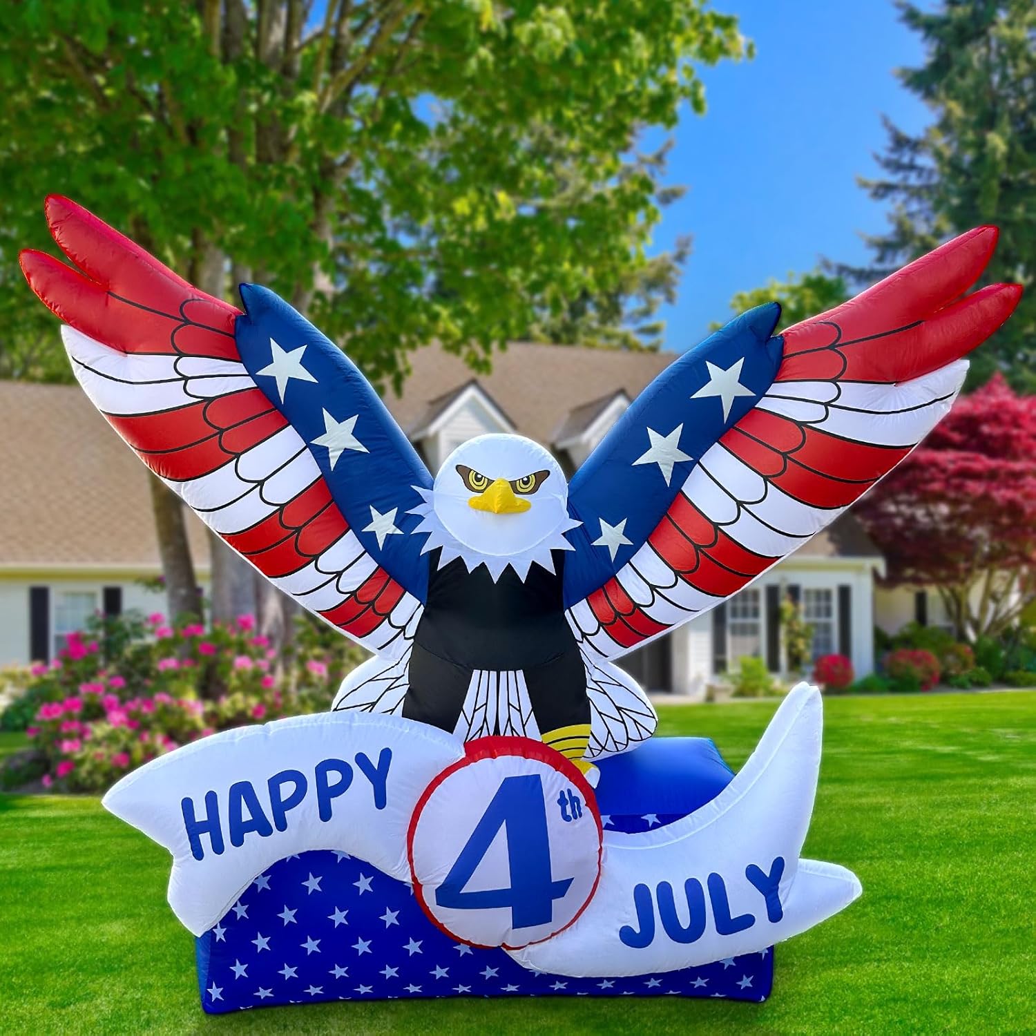 Amazon.com: 9FT 4th of July Inflatables Outdoor Decorations Flying ...