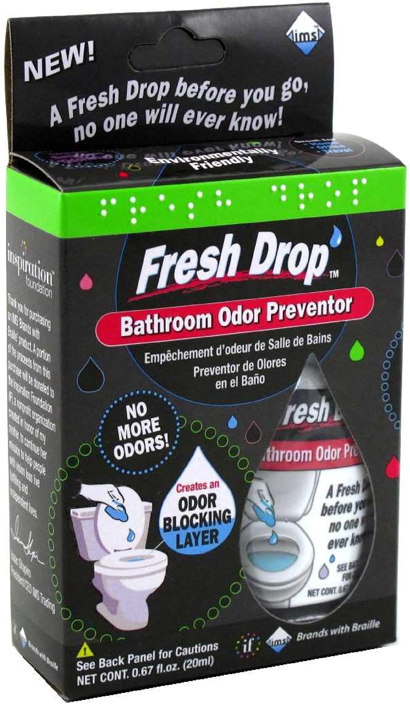 Amazon.com: Fresh Drop Bathroom Odor Preventor 1 ea : Health & Household