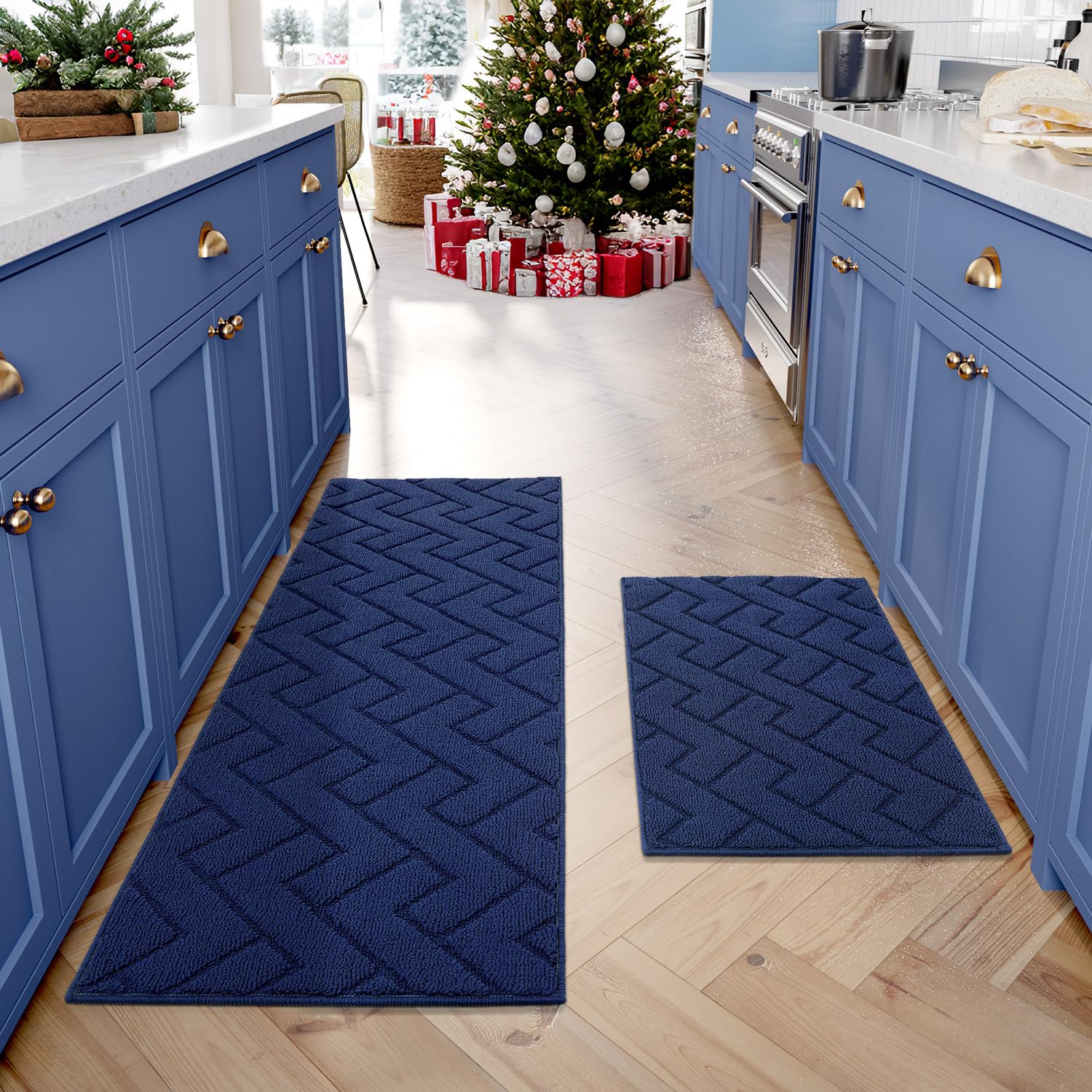Amazon.com: hicorfe Kitchen Rugs and Mats Sets,2 Pieces Super Absorbent ...