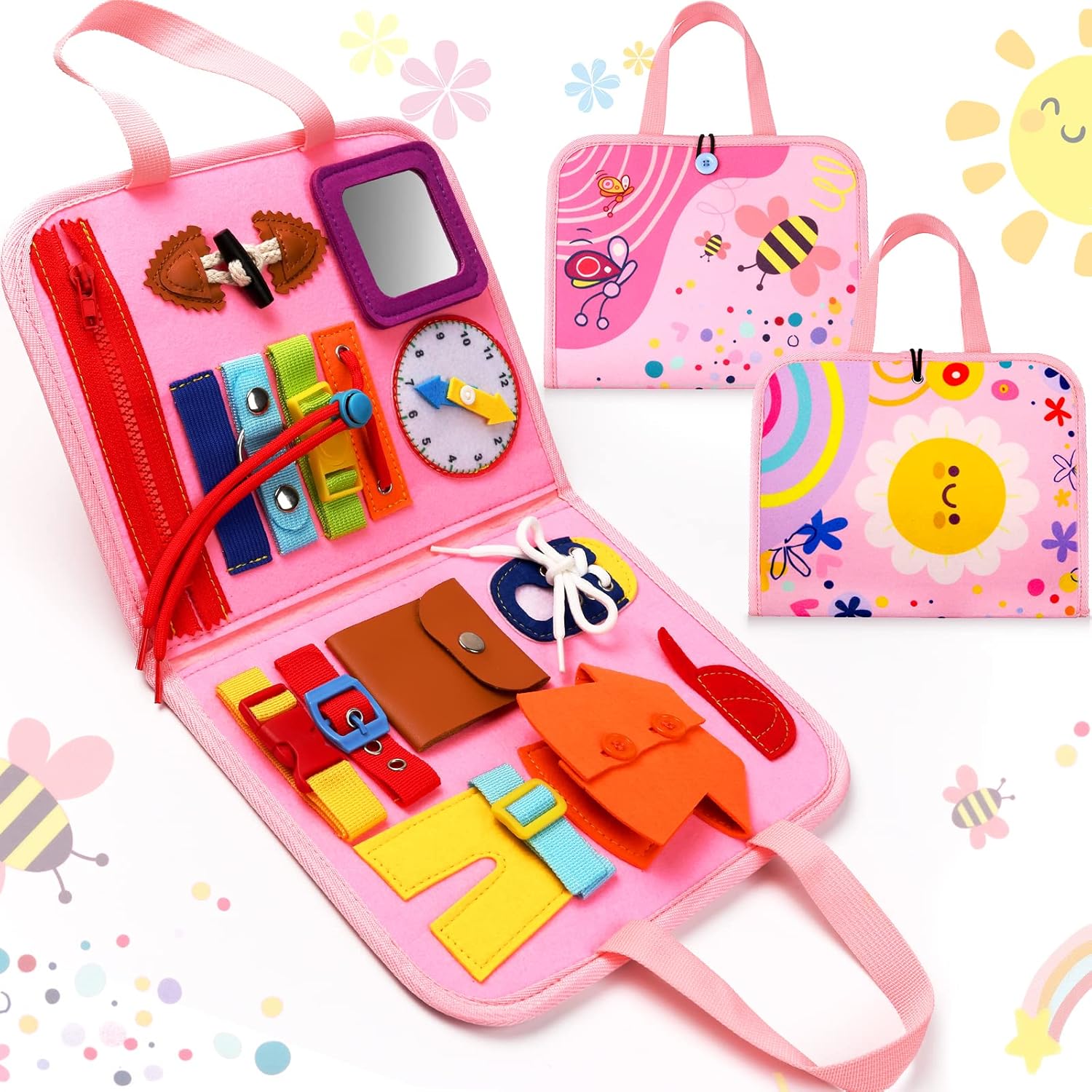 Busy Board For Toddlers Montessori Toys For 1 2 3 4 Year Old Girls busy-board-for-toddlers-montessori-toys-for-1-2-3-4-year-old-girls