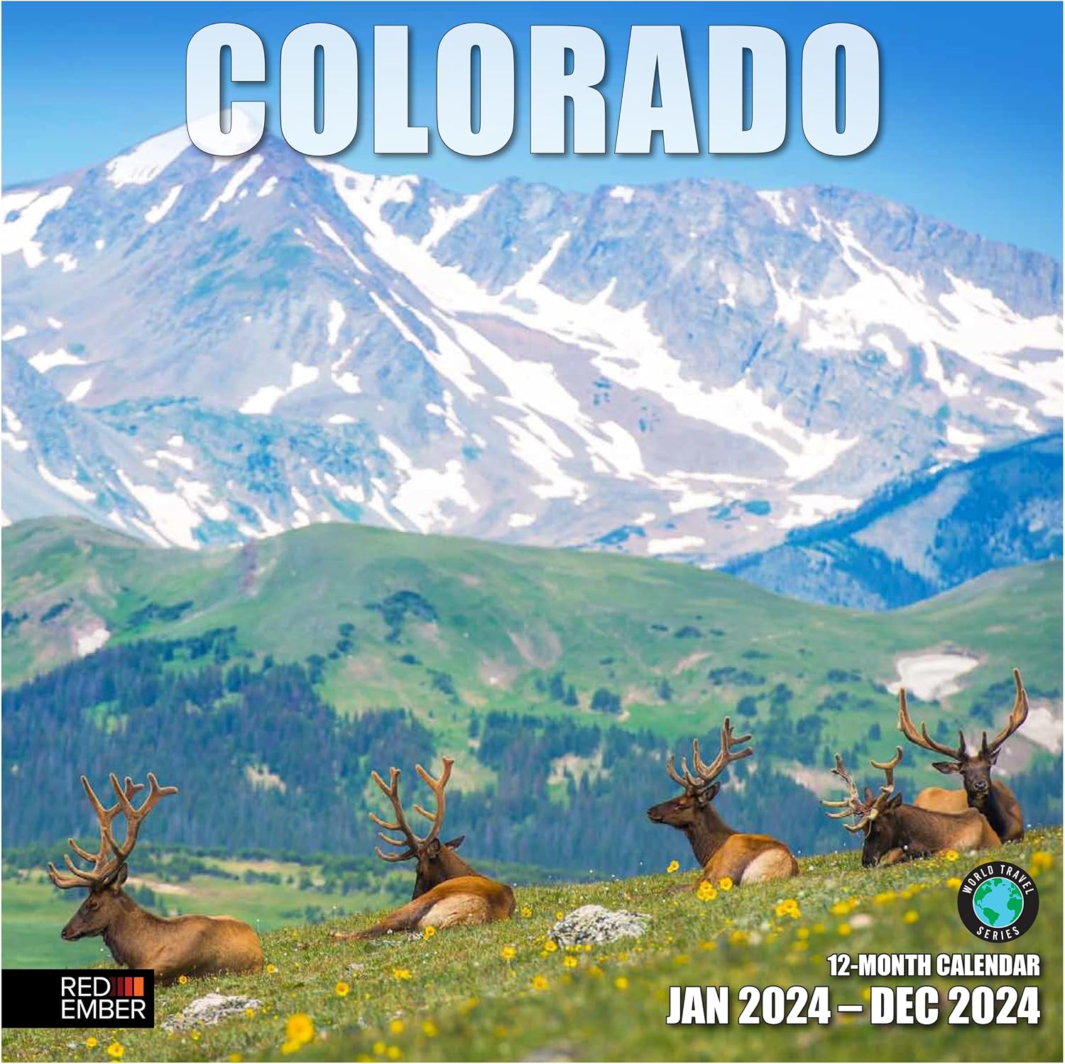 RED EMBER Colorado 2024 Hangable Monthly Wall Calendar | 12" x 24" Open ...