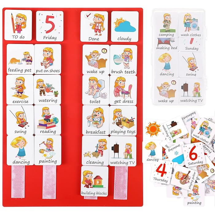 Buy 49PCS ASD Visual Schedule for Kids Daily Toddlers Behavior Schedule ...