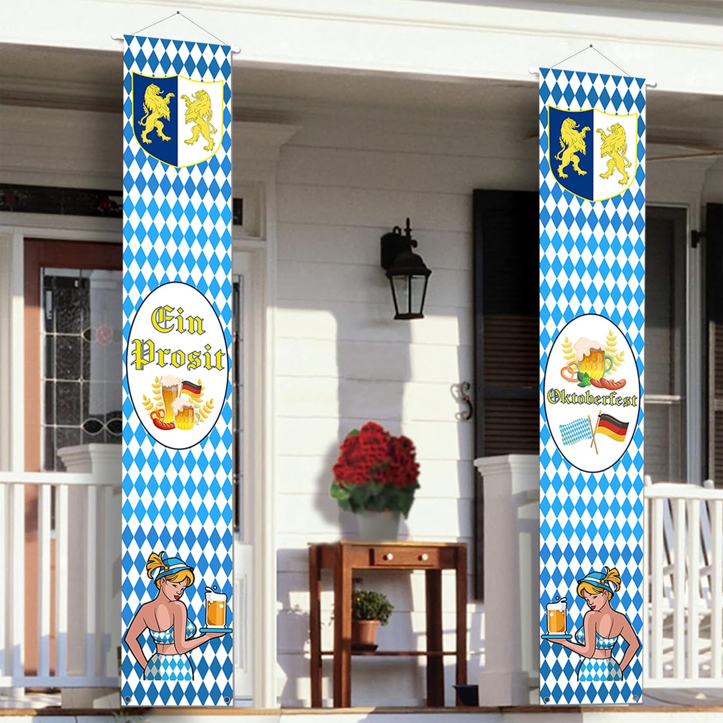 Amazon.com: One pair Oktoberfest Decorative Banner, Beer Festival ...