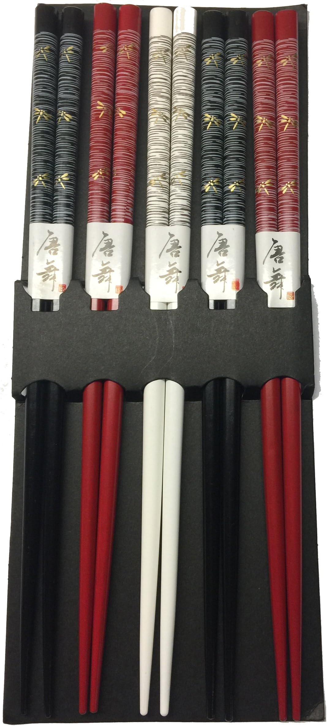 Amazon.com: Helen’s Asian Kitchen Bamboo Chopsticks, Panda, 5-Pair, Set ...