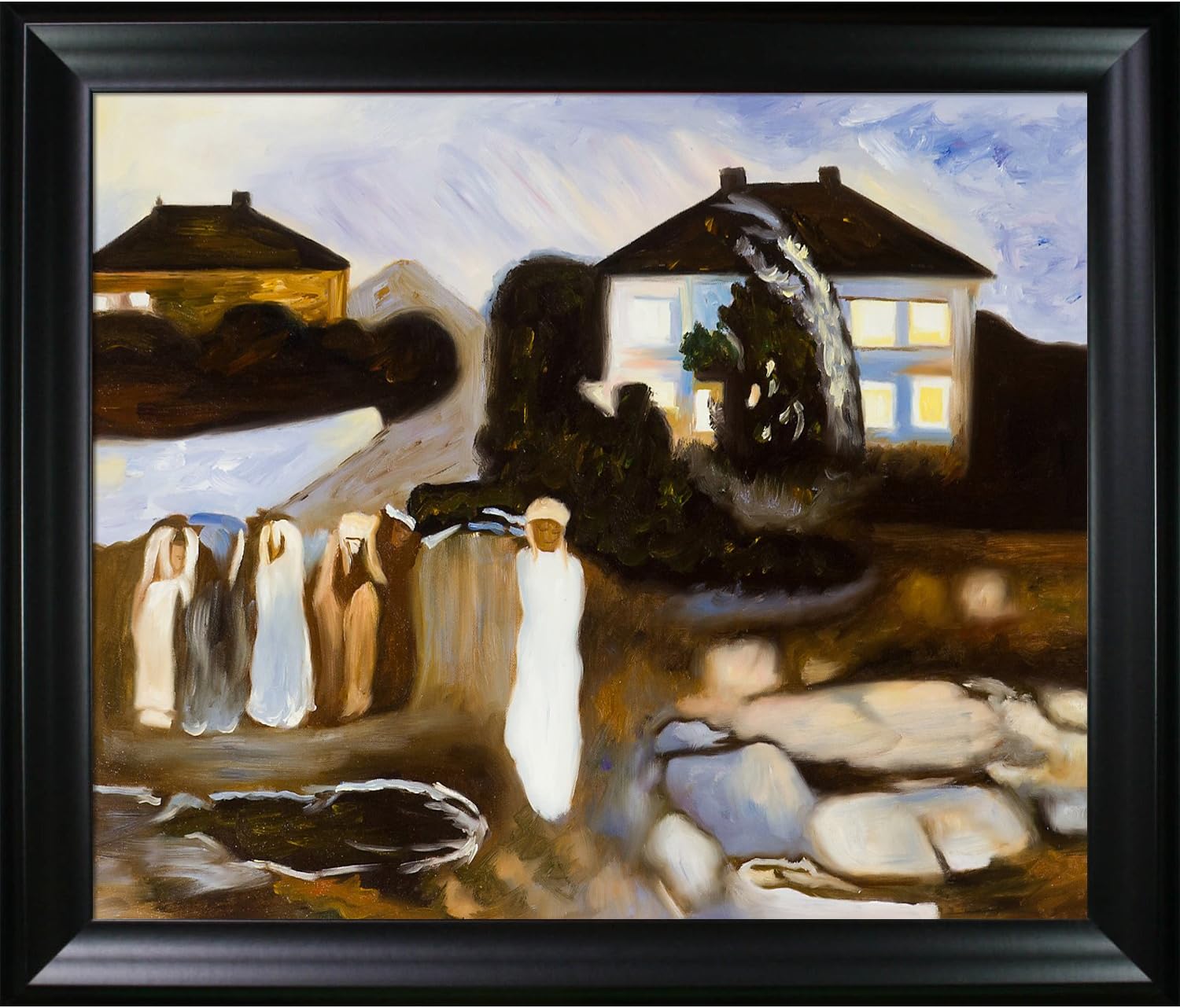 Amazon.com: La Pastiche Framed Oil Painting The Storm, 1893 Edvard ...