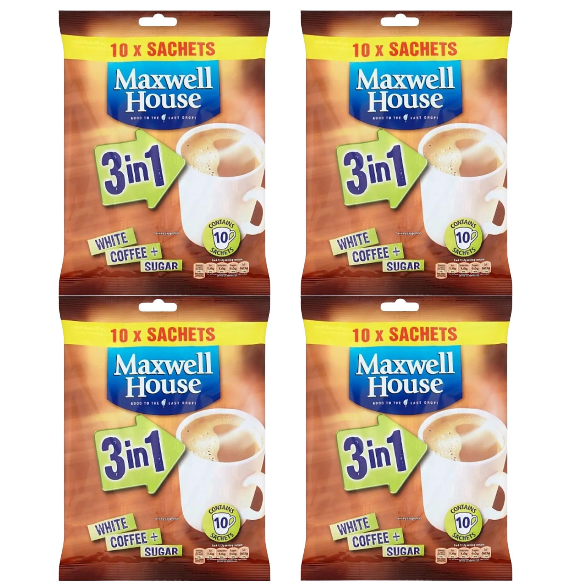 Coffee Bundle Consisting of Maxwell House White Coffee & Sugar 3 in 1 4 ...