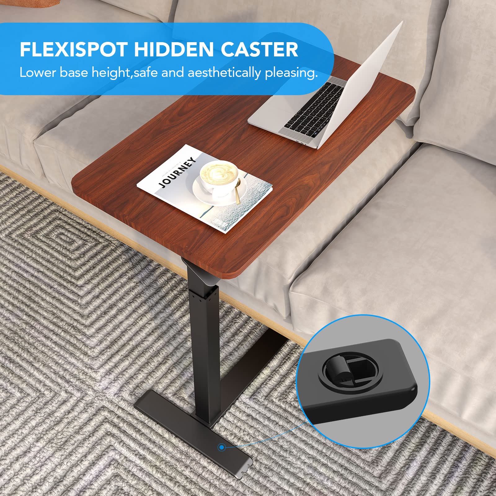 Snapklik.com : FLEXISPOT Medical Adjustable Overbed Bedside Table