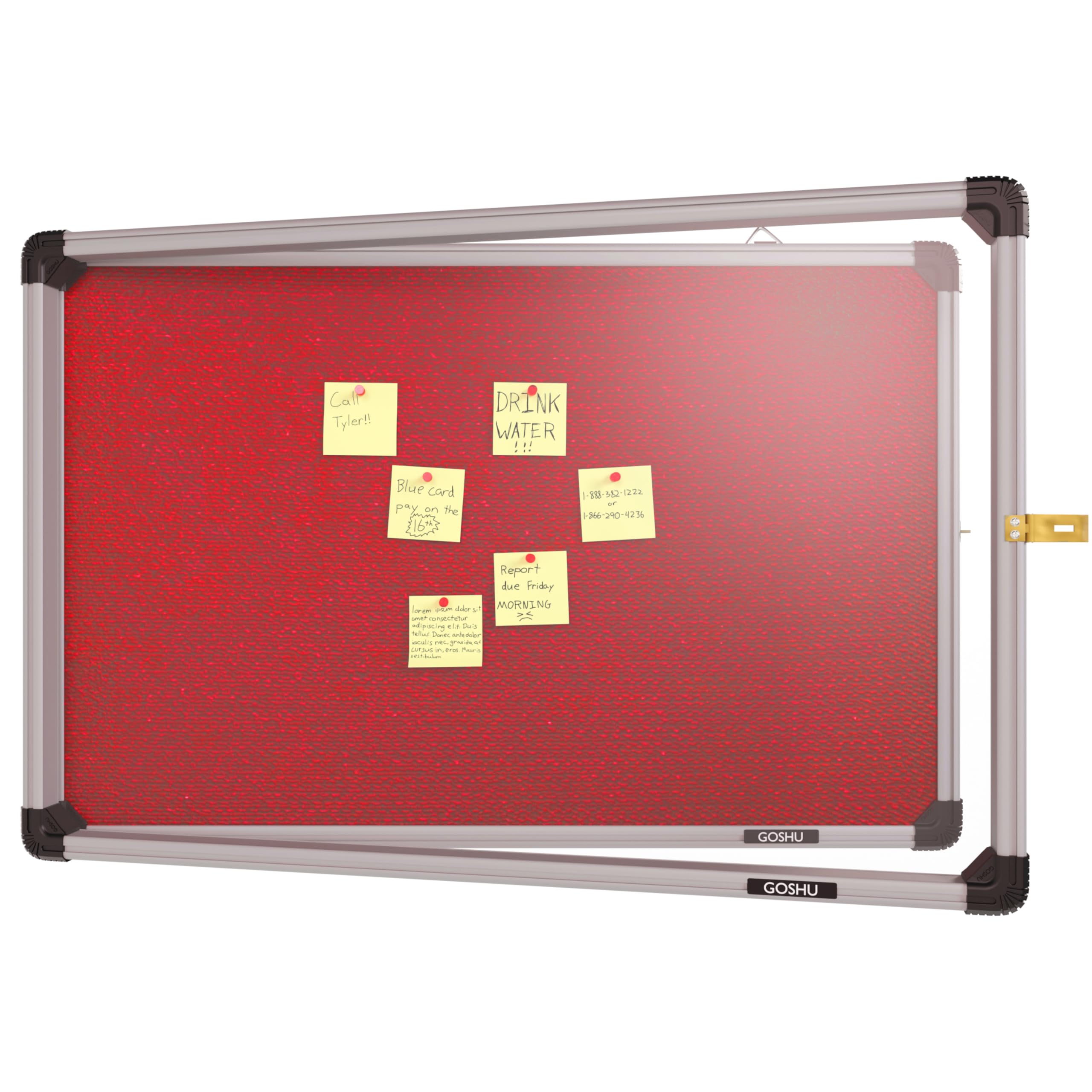 GOSHU Notice Board 2 feet x3 feet Shutter Board with Acrylic Cover ...