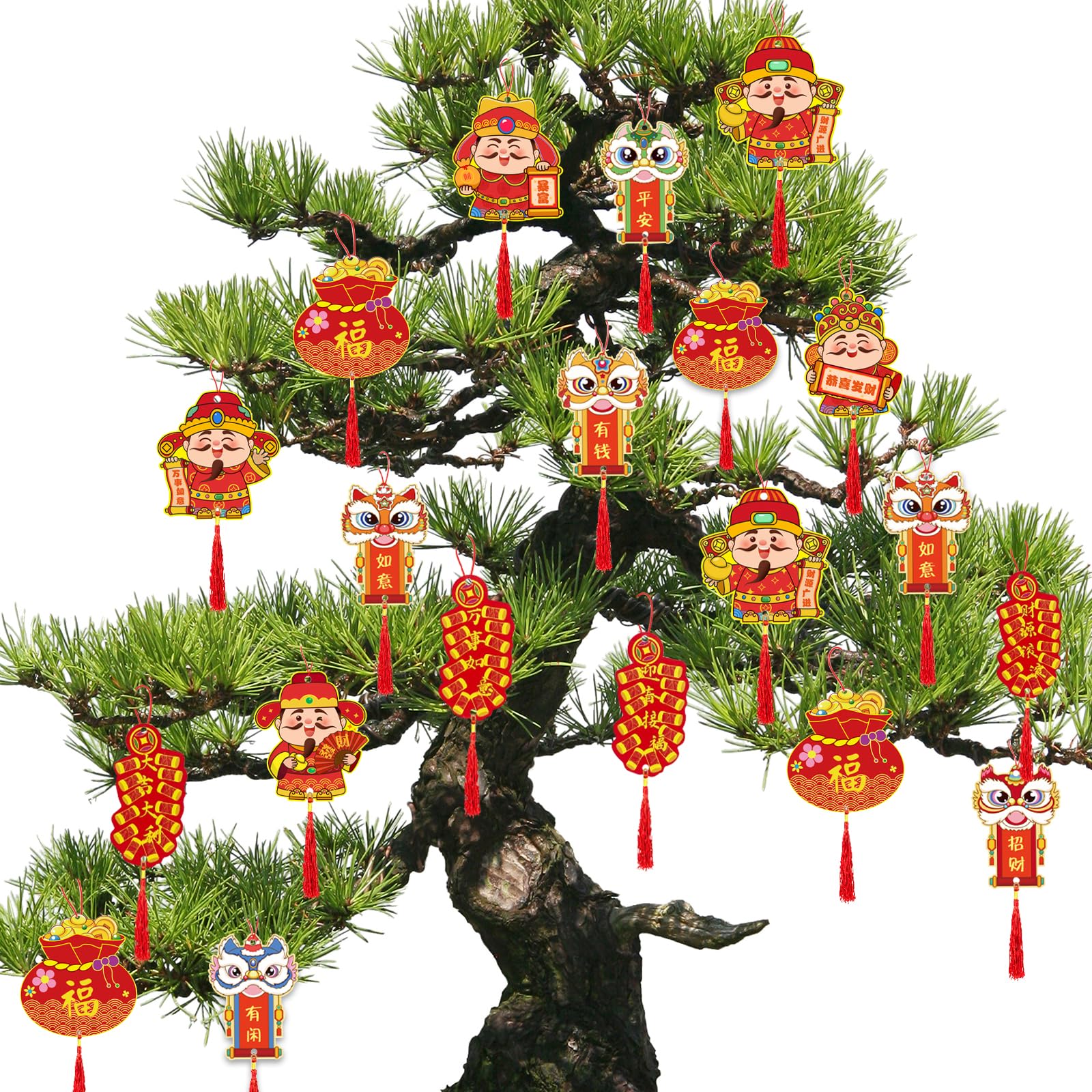 Amazon.com: Peywot 24 Pieces Chinese New Year Decorations 2025, Lunar ...