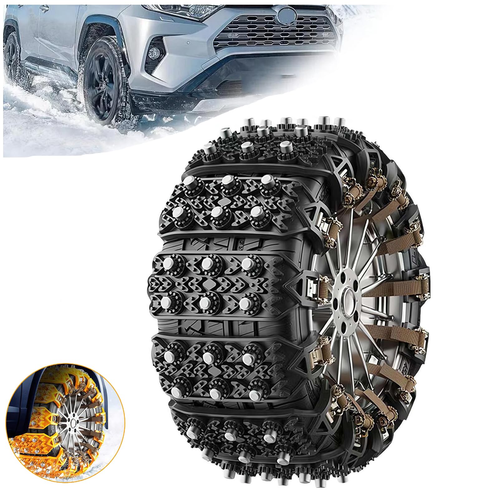 Amazon.com: Snow Tire Chains For Car,Winter Car Snow Chain,Car Antiskid ...