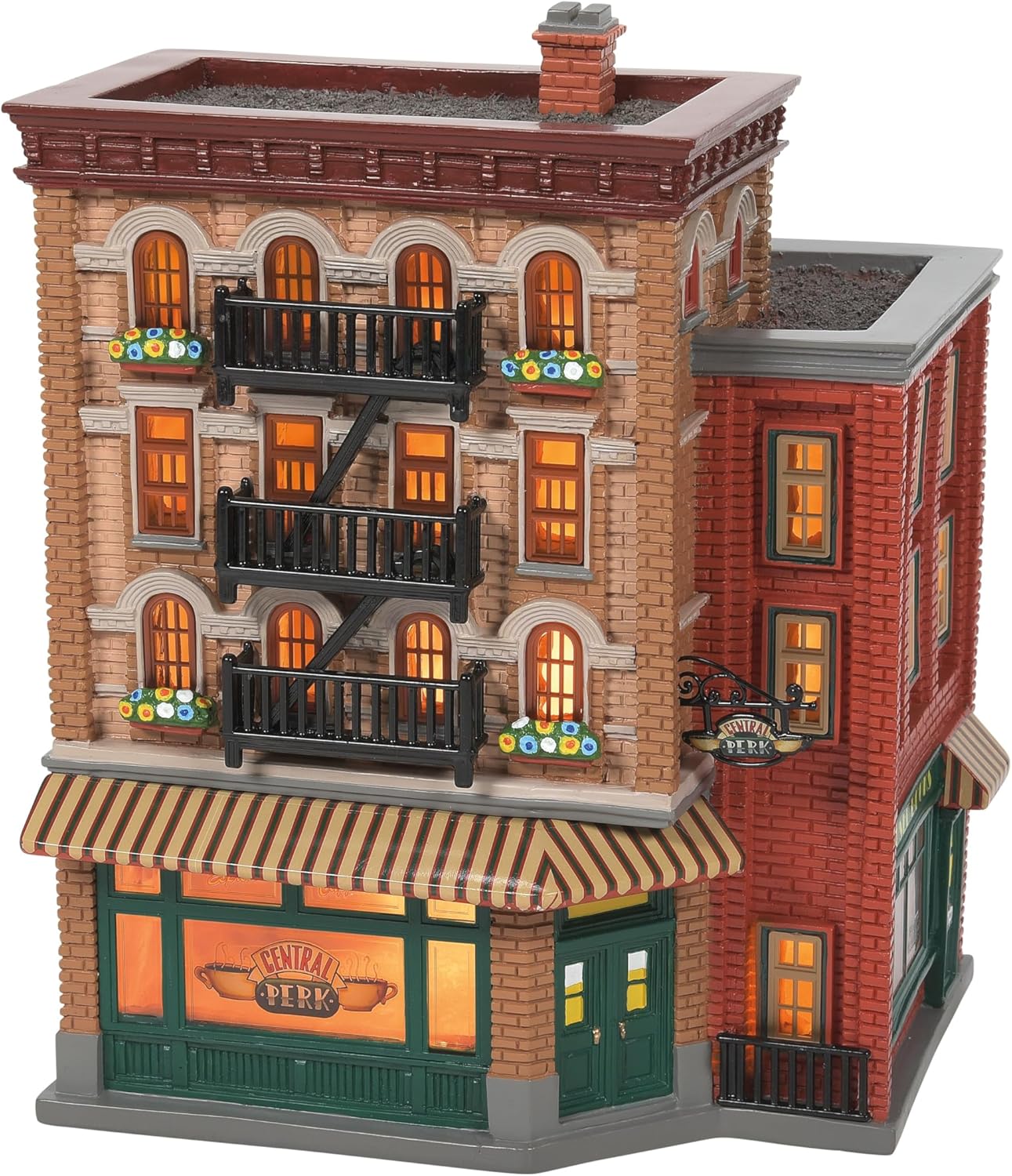 Amazon.com: Department 56 Friends Village Central Perk Coffee Shop Lit ...