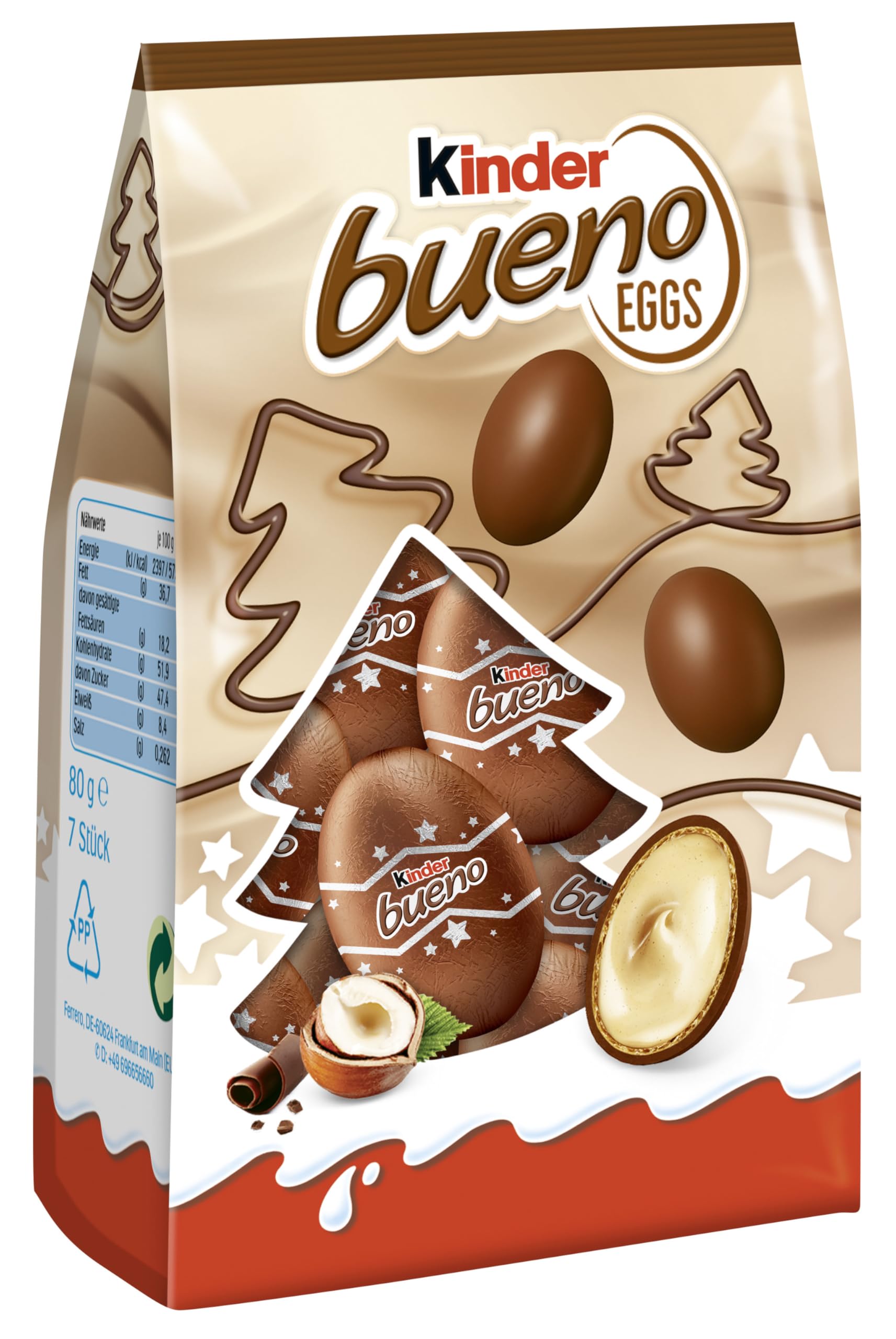 Kinder Bueno Mini Chocolate Christmas Eggs, Chocolate Treat Bag for ...