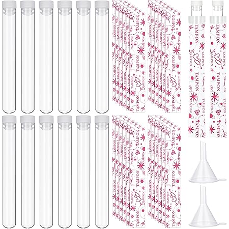 Amazon.com | Copkim 38 Pcs Tampon Flask Set Included Tube Flasks for ...