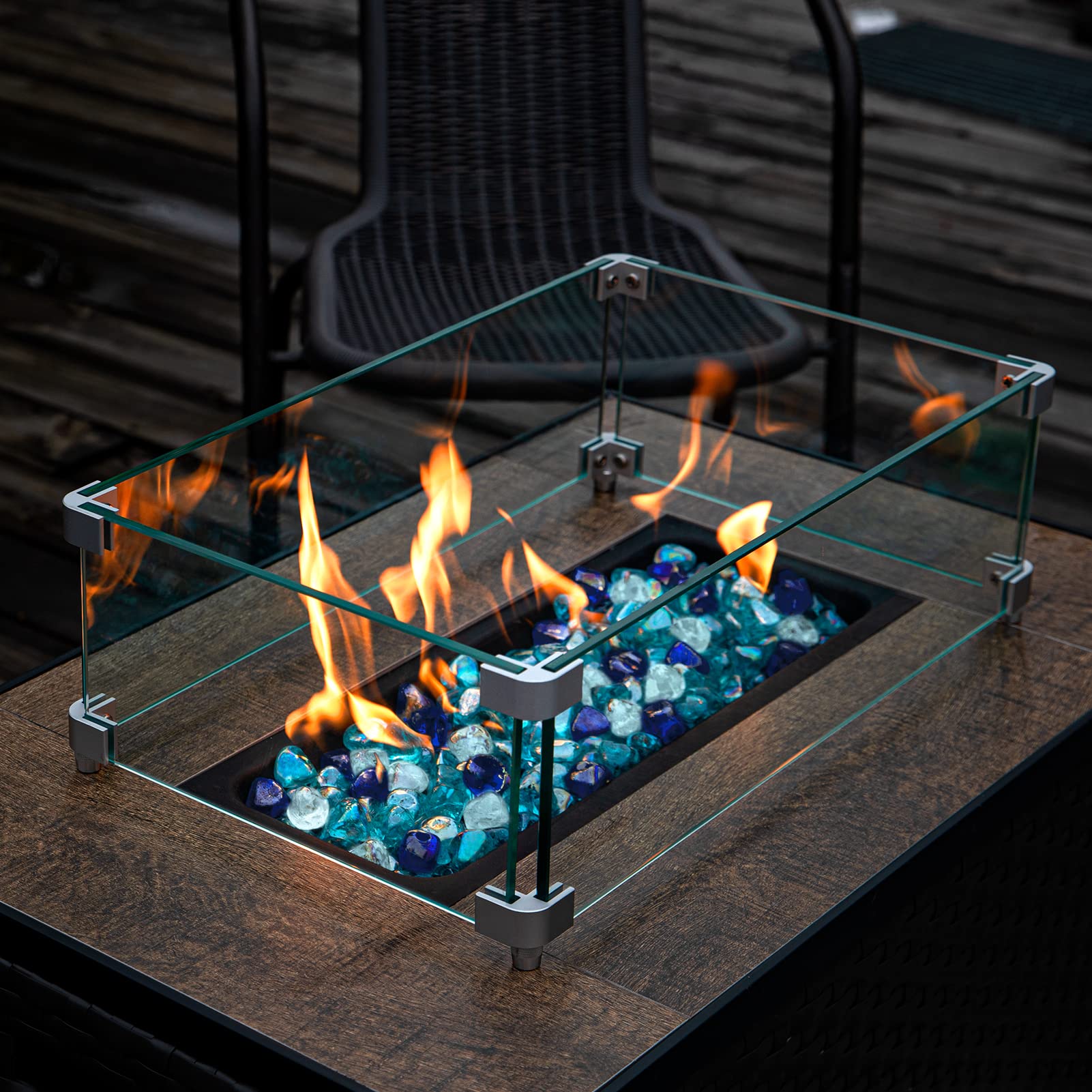 Snapklik.com : 10 Pound Fire Glass Diamonds 1 Inch, Fire Pit Glass ...