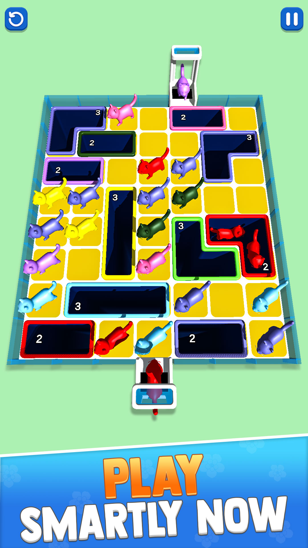 Drop Cat Away Hole Jam Color Puzzle: Kitten Match Collect Master Holes ...