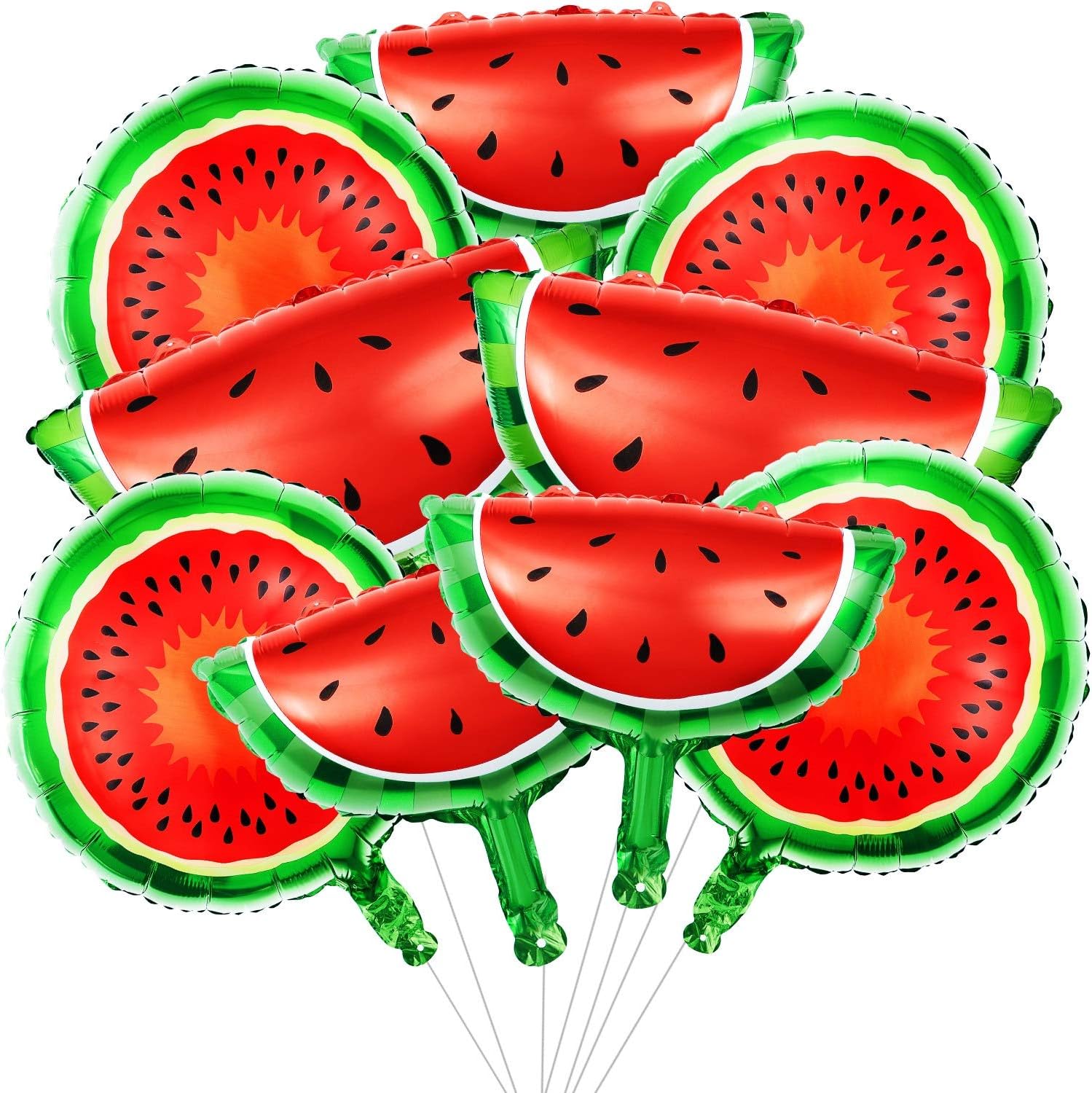 Amazon.com: 18 Pieces Watermelon Foil Balloons Watermelon Mylar ...