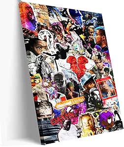 Amazon.com: Hip-hop Rap Poster Rapper Poster Canvas Wall Art Room wall ...