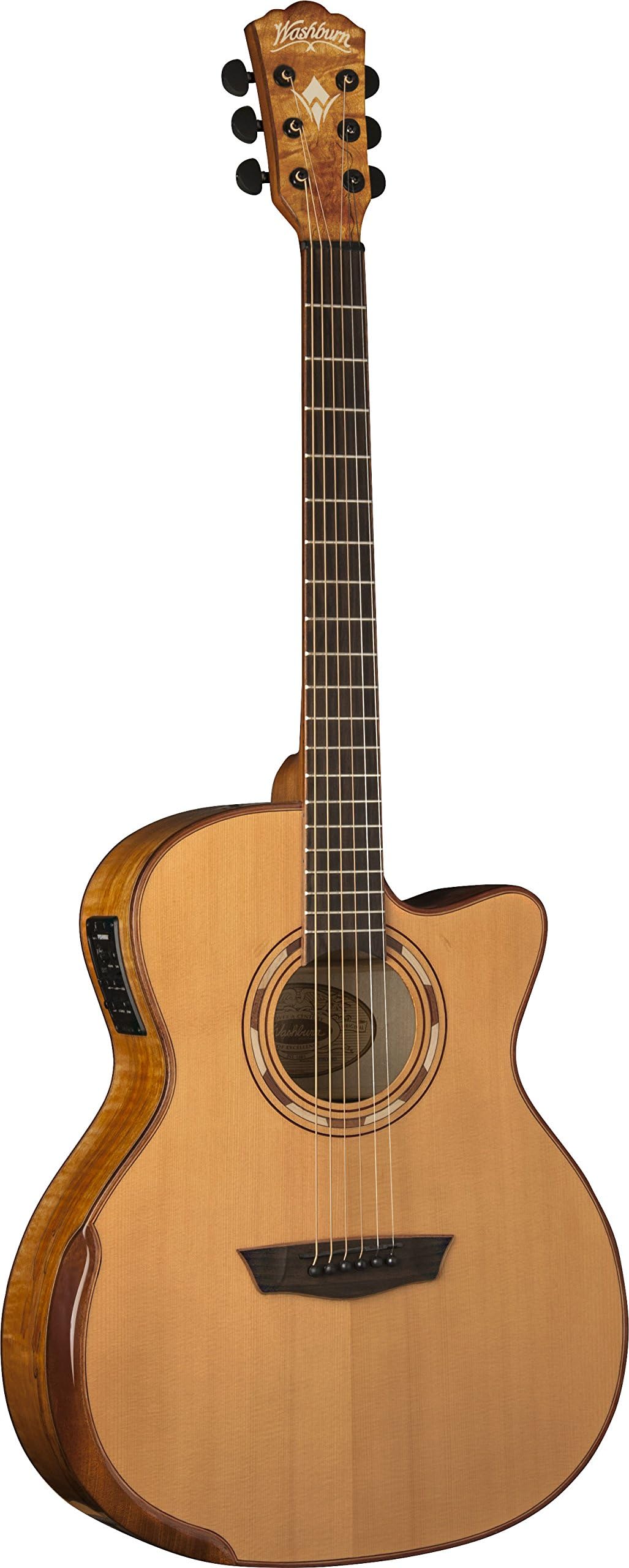 Amazon.com: Washburn 6 String Acoustic-Electric Guitar, Natural ...